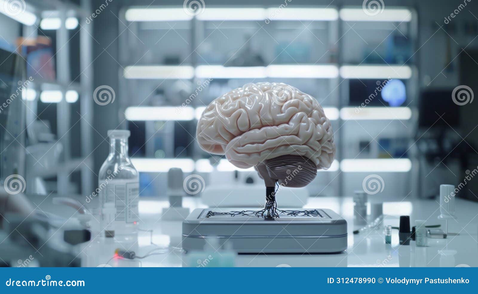 A Model of a Human Brain in a Laboratory Stock Photo - Image of brain ...