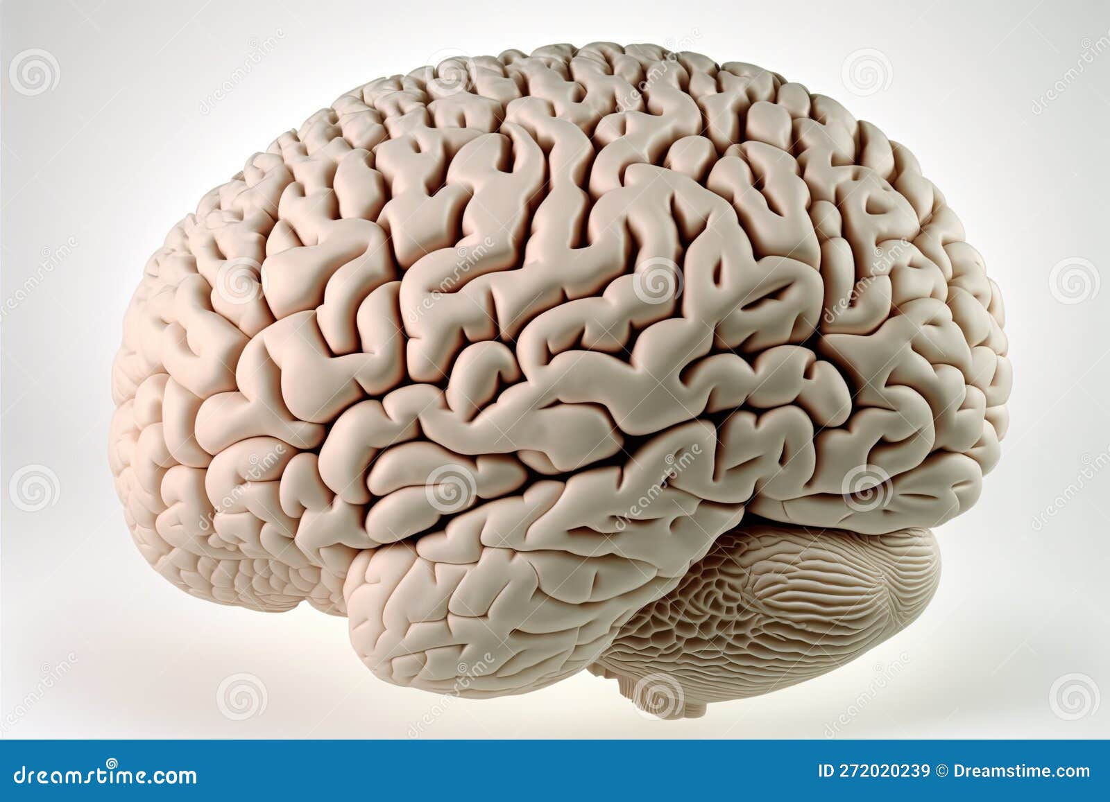 Model of the Human Brain on a White Background Stock Illustration ...