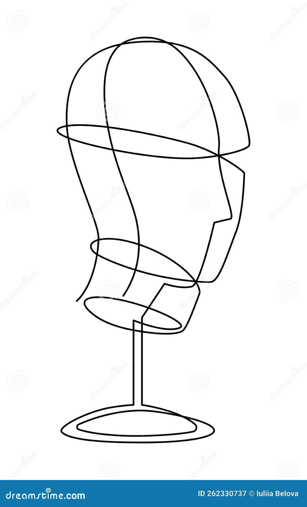 Model of a Human Head, a Template for Making Hats. Blank Mockup for a ...