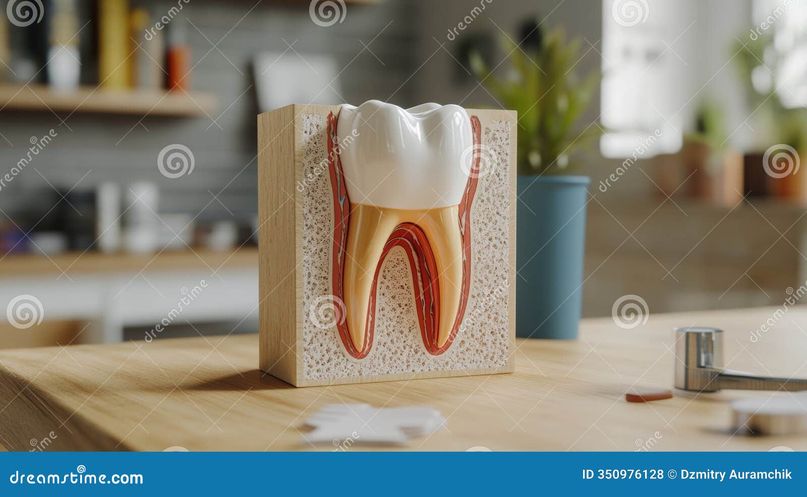 Model of a Human Teeth Cross Section for Research Purposes Stock Photo ...