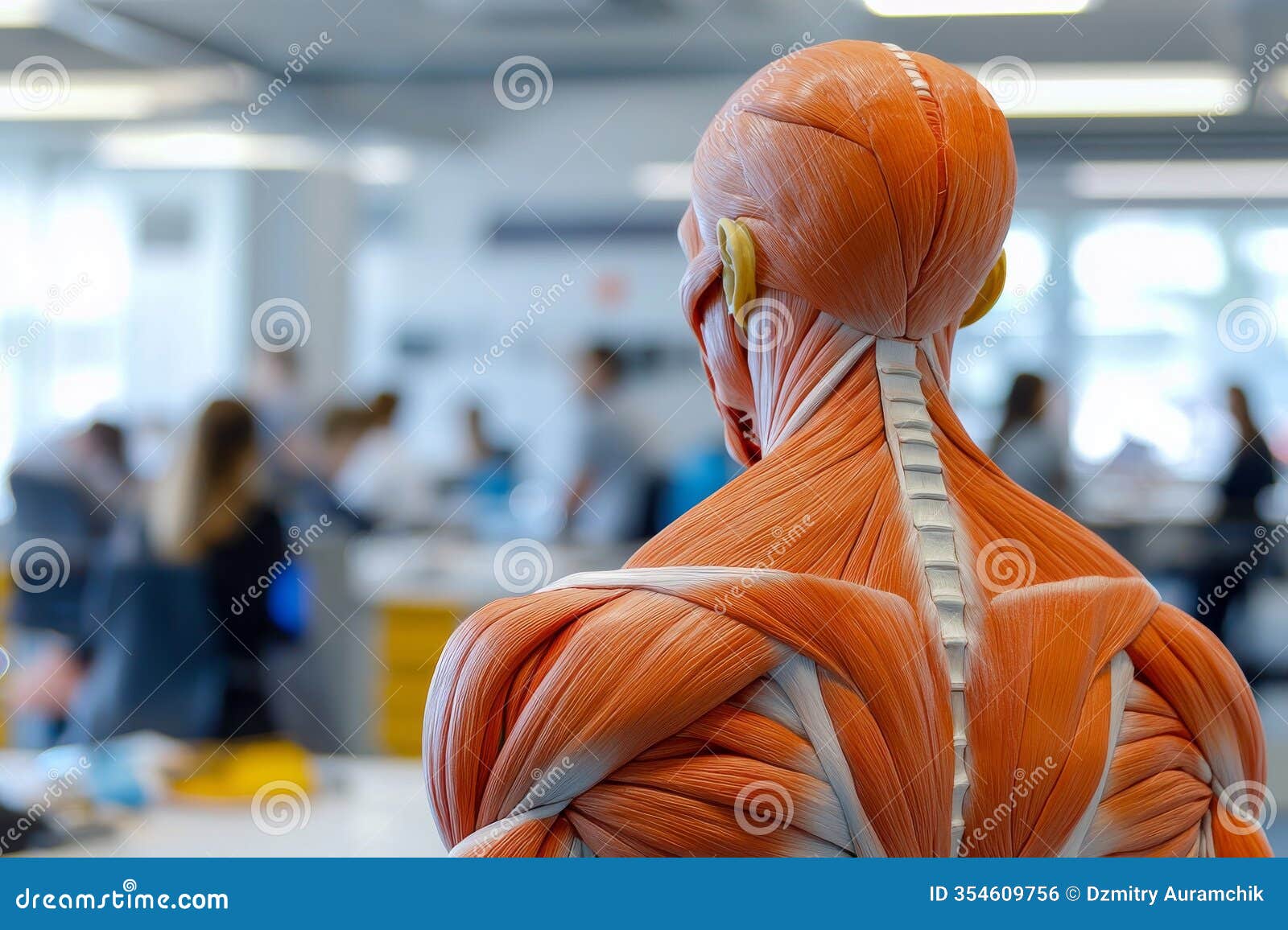 A Model of the Human Torso Highlighting the Muscular System Stock Photo ...