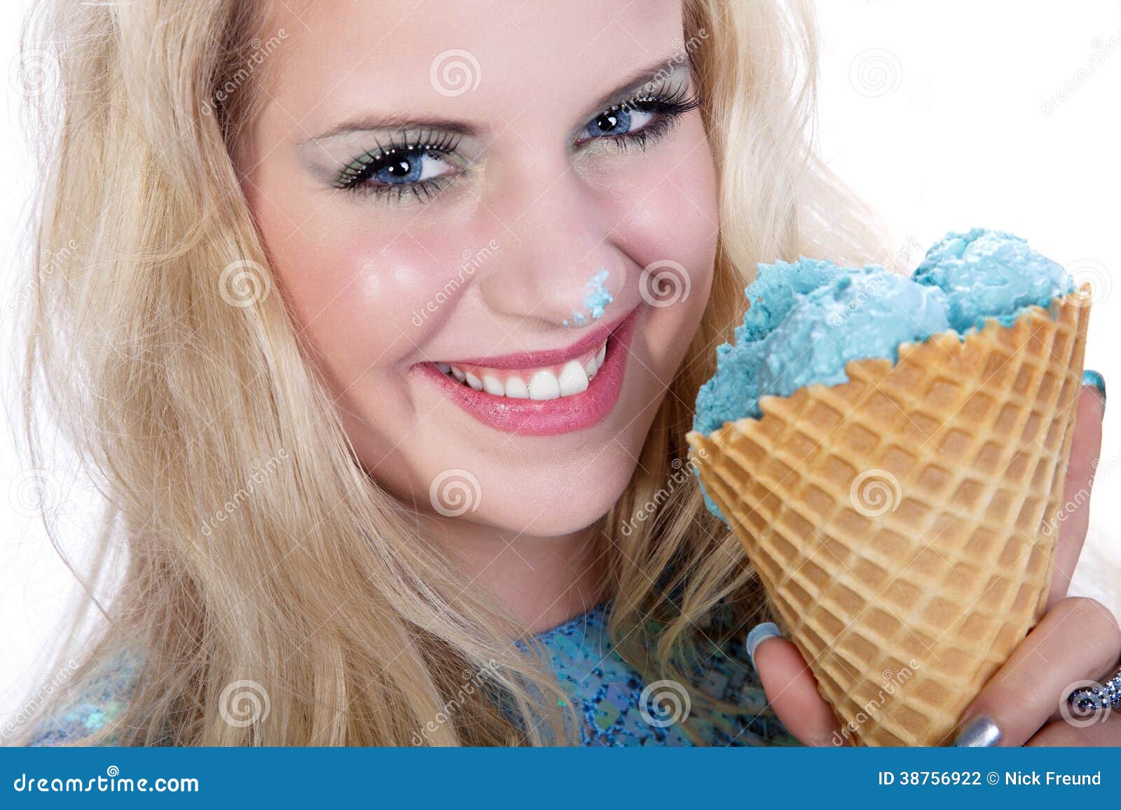 Model with icecream stock photo. Image of frozen, model - 38756922