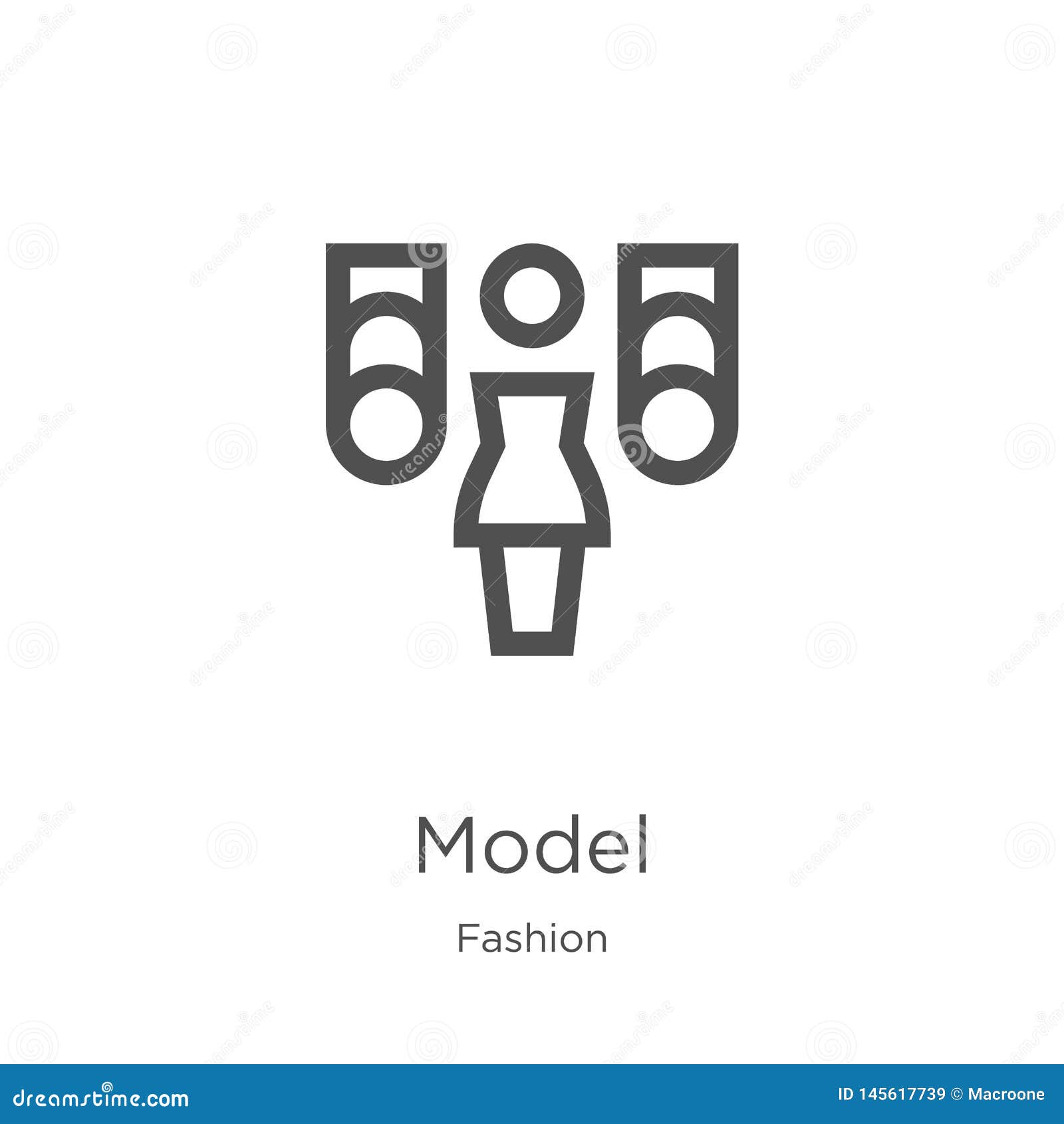 Model Icon Vector from Fashion Collection. Thin Line Model Outline Icon ...