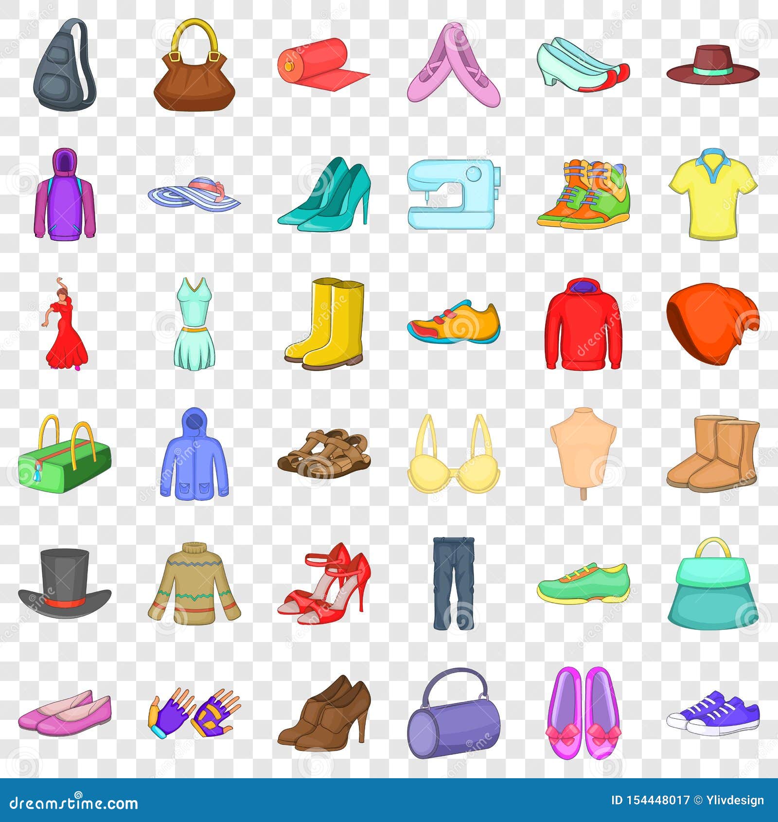 Model Icons Set, Cartoon Style Stock Vector - Illustration of reep ...