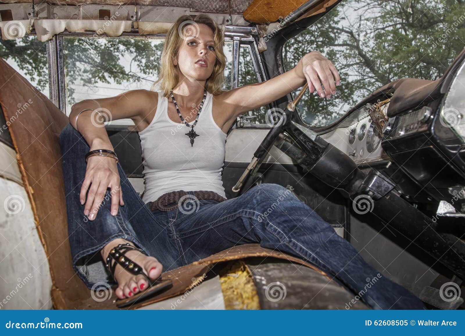 Model Inside Automobile stock image. Image of hair, seat - 62608505