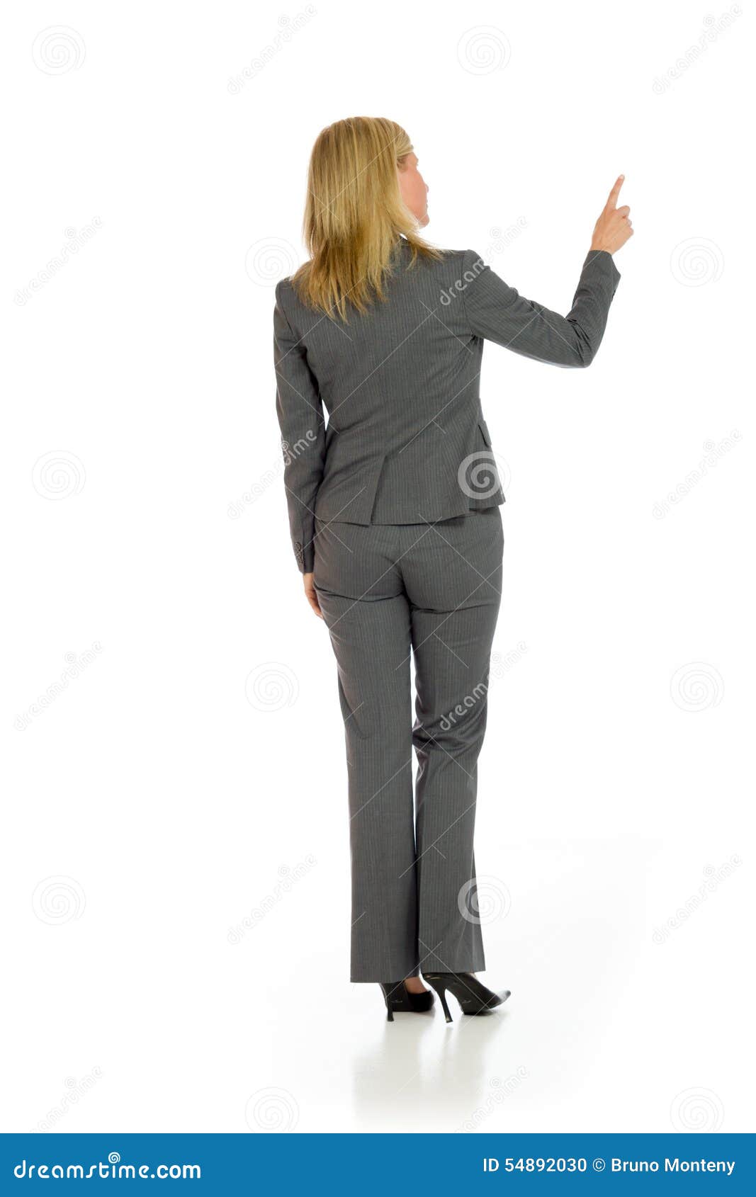 Model Isolated Back Pointing Stock Photo - Image of people, rear: 54892030