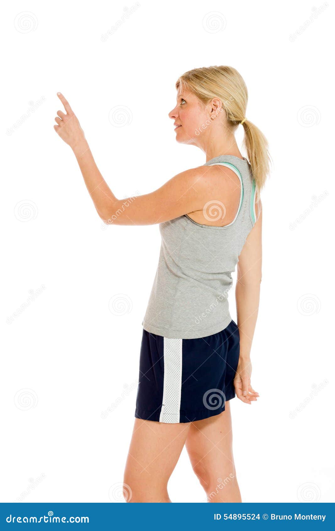 Model Isolated Back Pointing Stock Photo - Image of person, caucasian ...