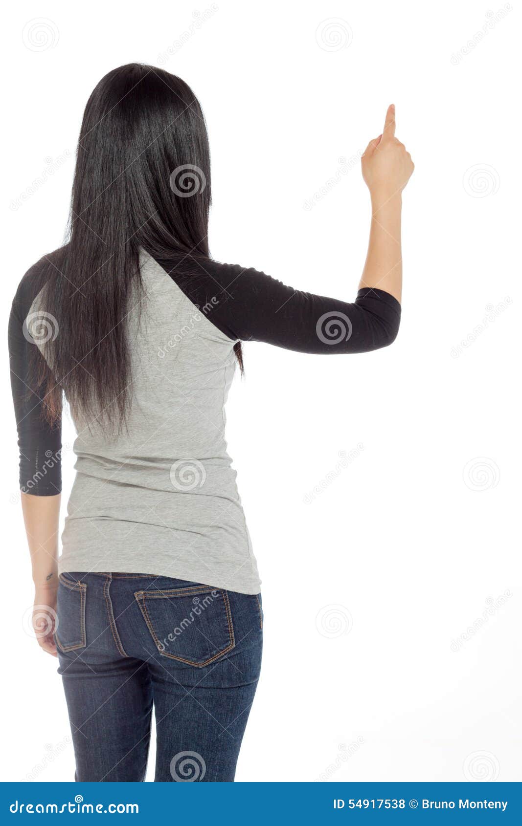 Model Isolated Back Pointing Stock Photo - Image of cute, mexican: 54917538