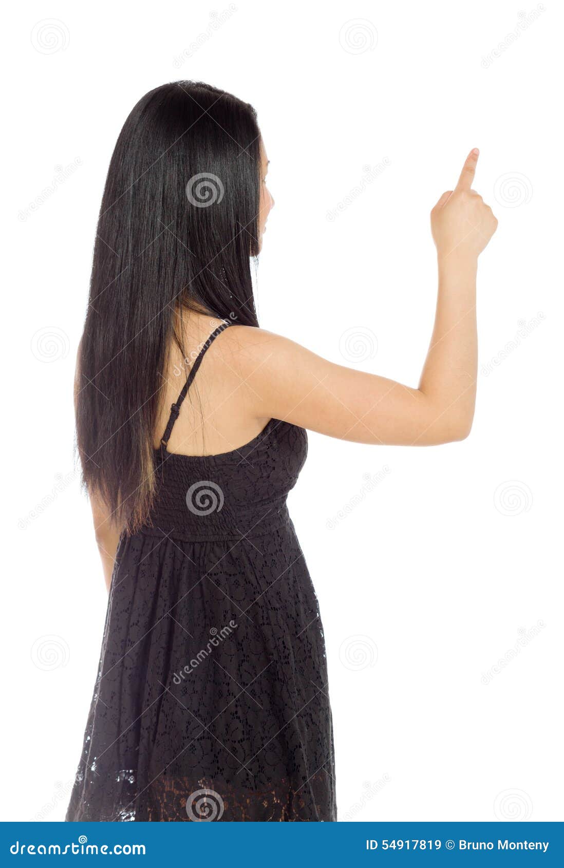 Model Isolated Back Pointing Stock Image - Image of nightlife, rear ...