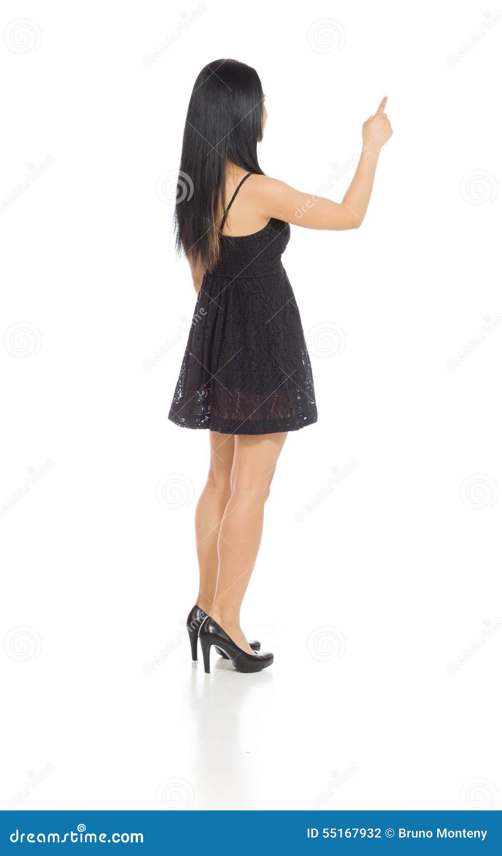 Model Isolated Back Pointing Stock Photo - Image of mexican, adult ...