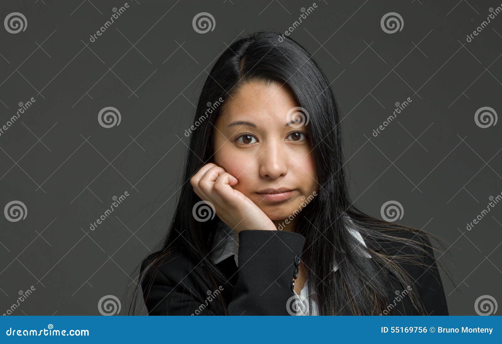 Model Isolated Depressed Boredom Stock Photo - Image of female ...
