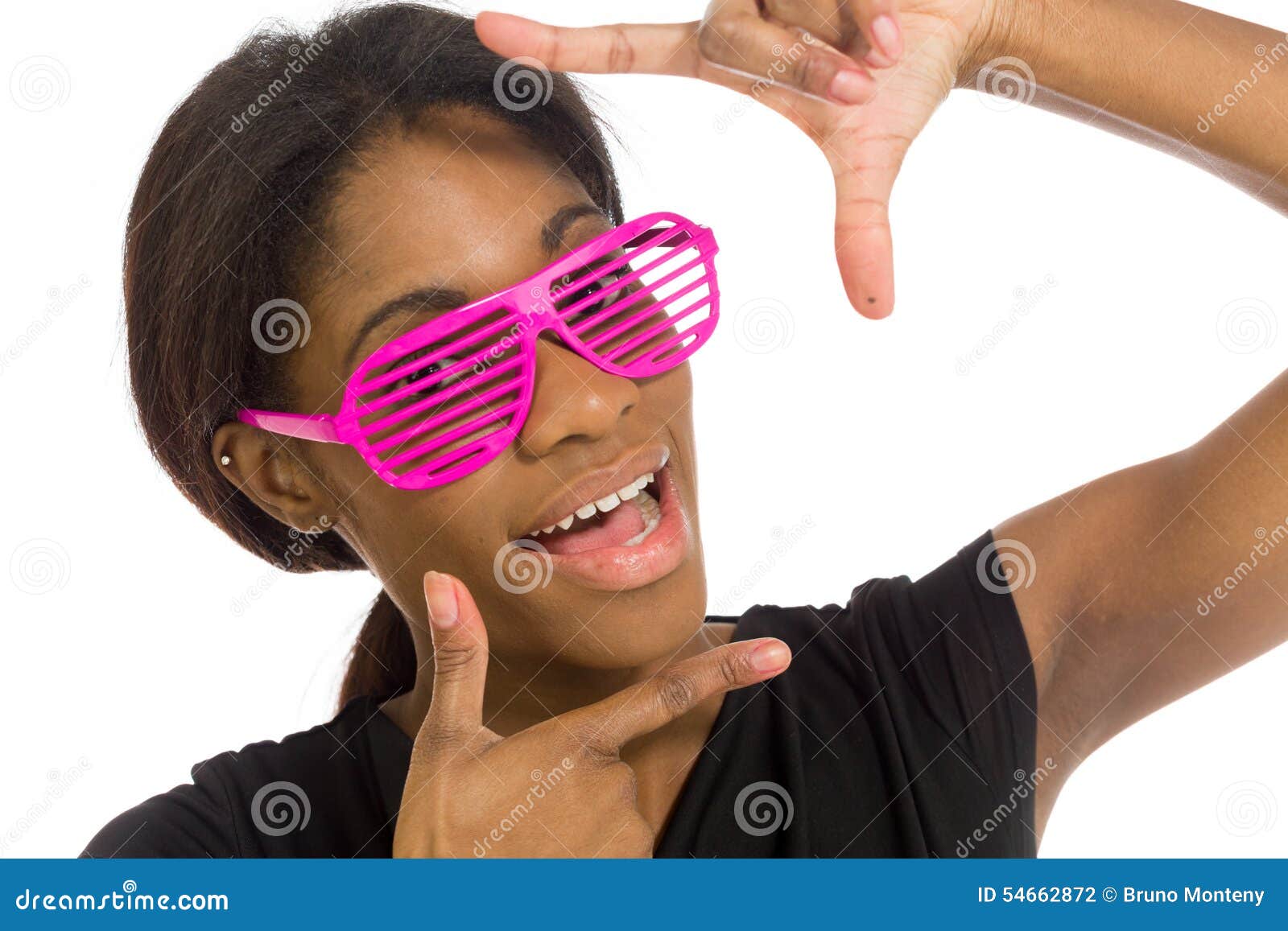 Model Isolated Framing with Fingers Stock Photo - Image of frame, hands ...