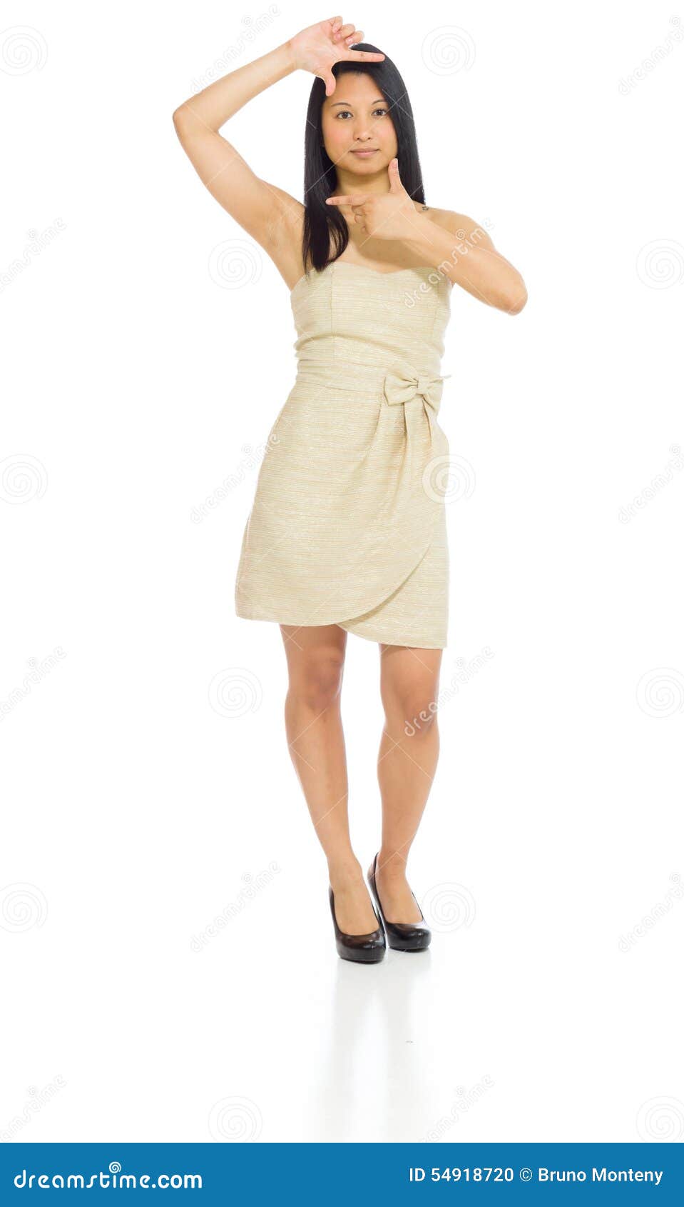 Model Isolated Framing with Fingers Stock Photo - Image of student ...