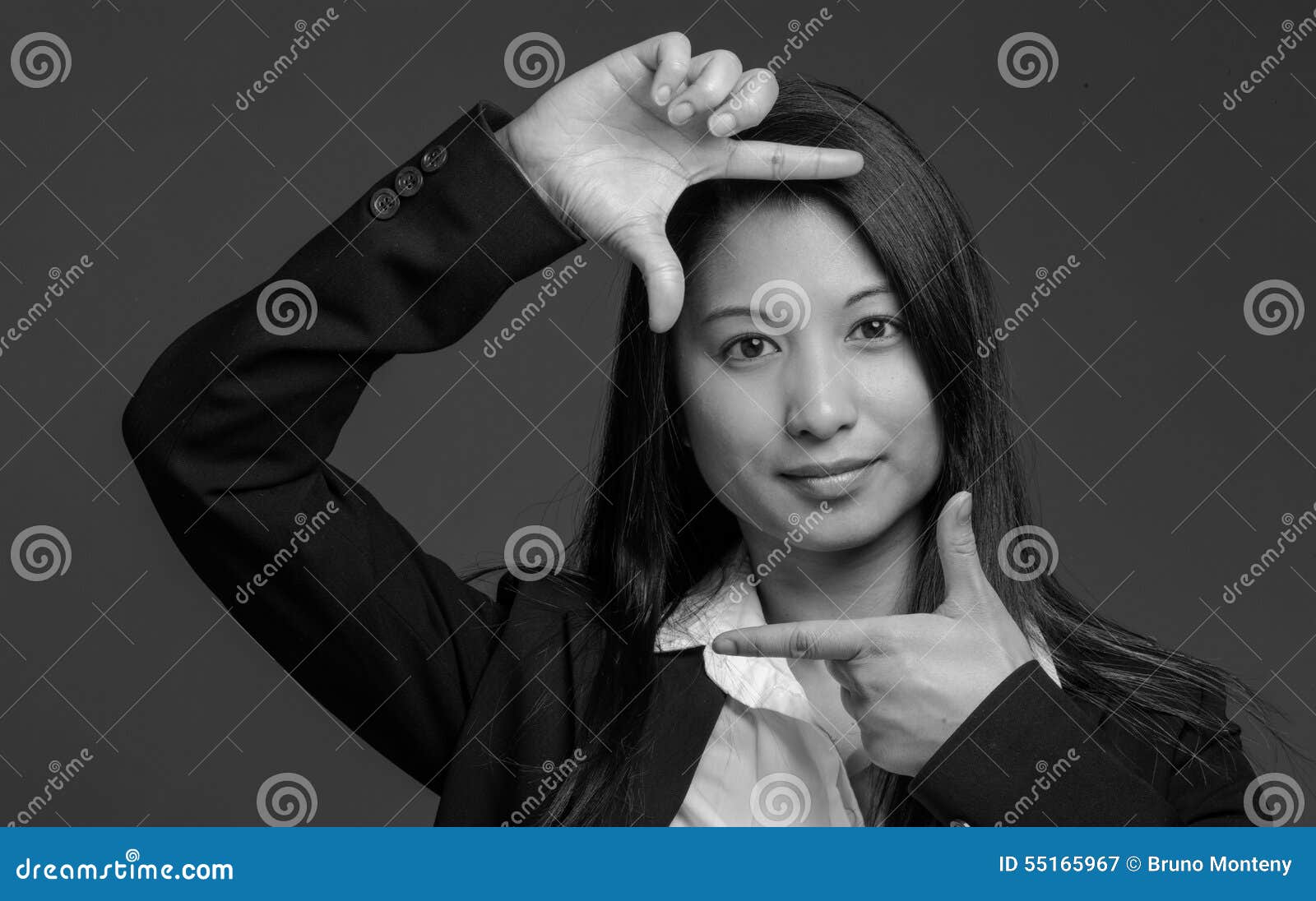 Model Isolated Framing with Fingers Stock Image - Image of concept ...