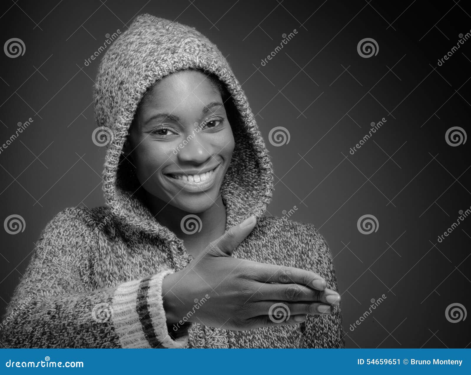 Model Isolated with Hand Shake Stock Image - Image of sweater, meeting ...