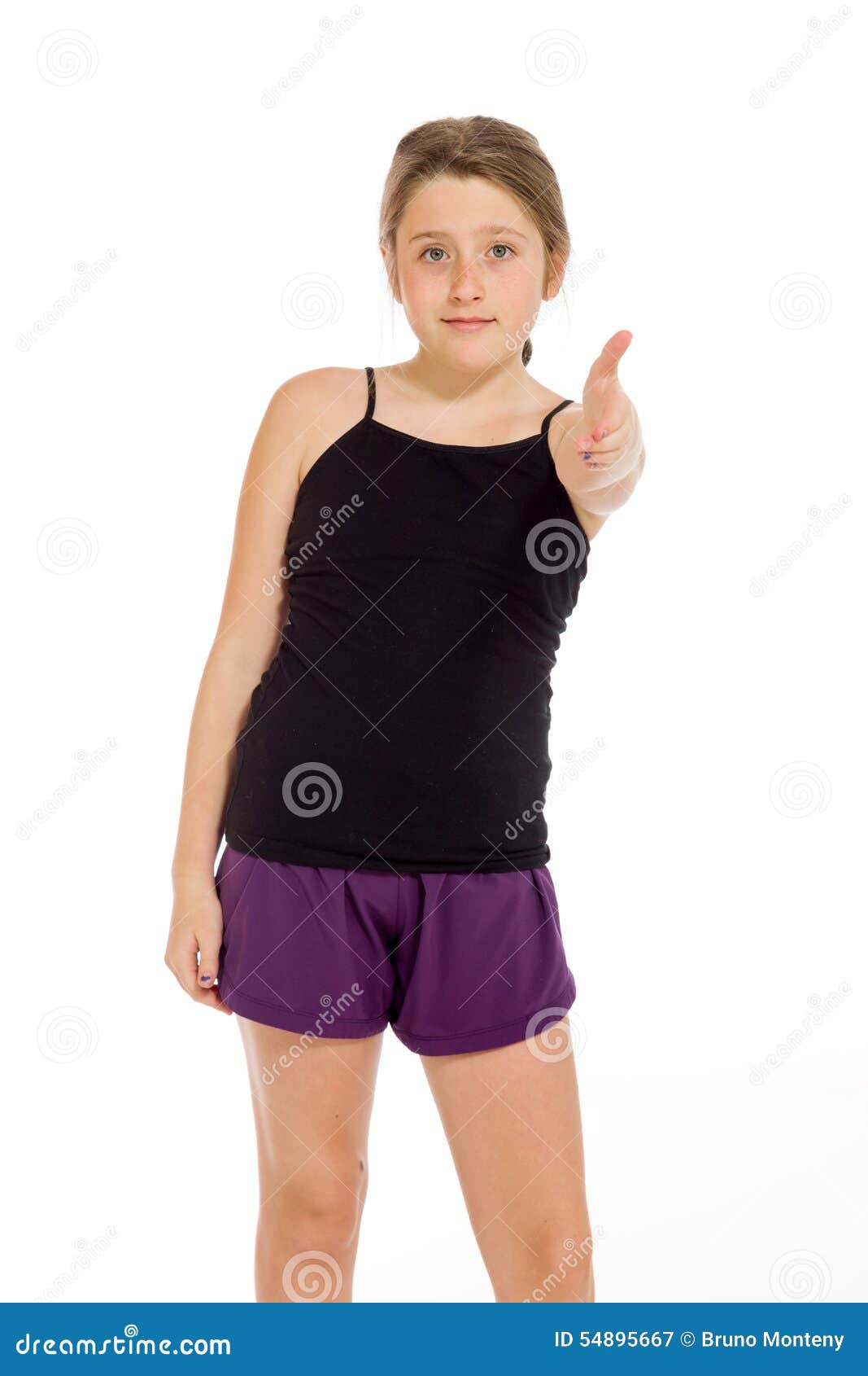 Model Isolated with Hand Shake Stock Image - Image of gesture ...