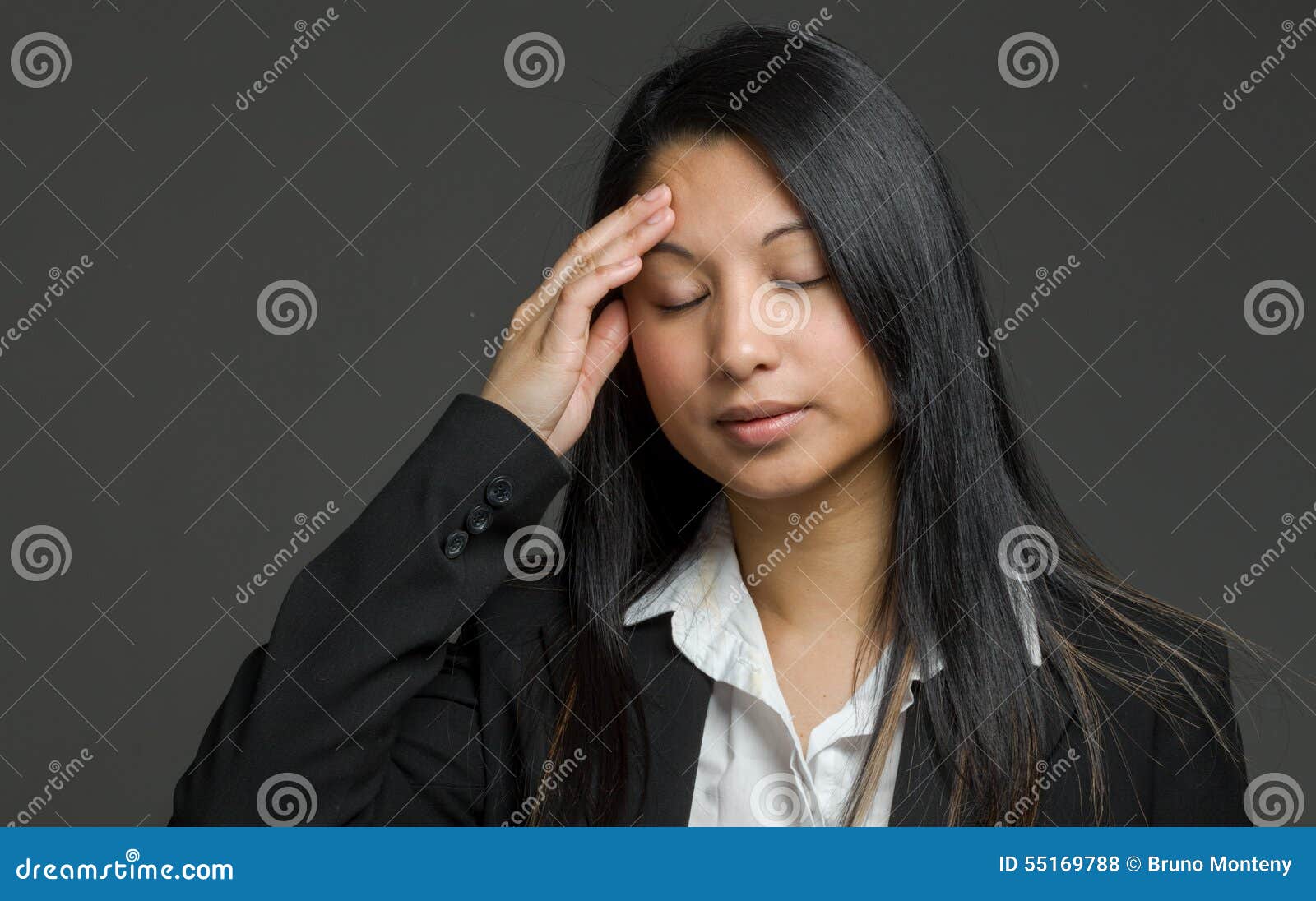 Model Isolated with Headache Stock Photo - Image of head, people: 55169788