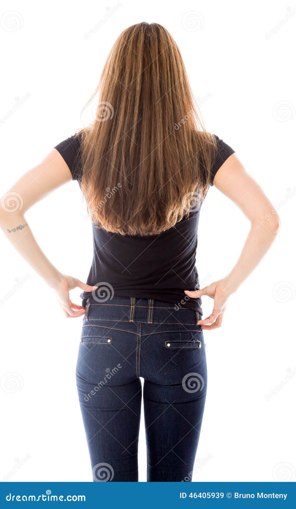 Model Isolated on Plain Background Back Hands on Stock Image - Image of ...