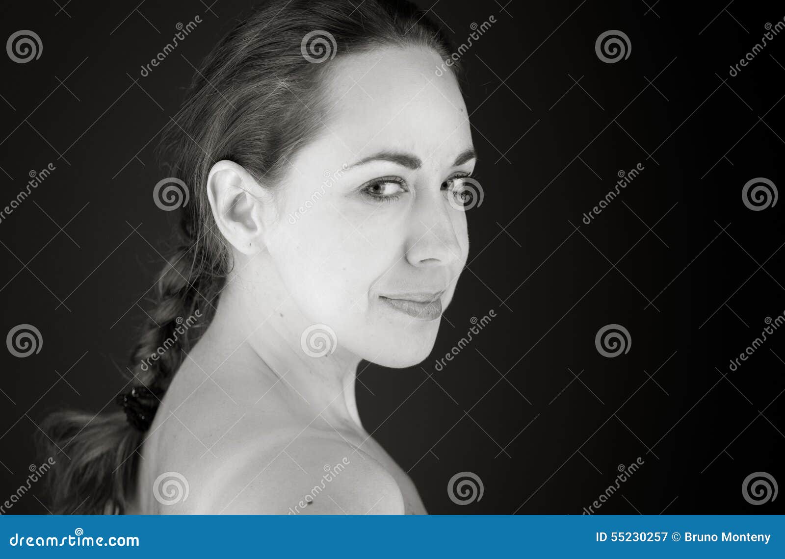 Model Isolated on Plain Background Back Turning Stock Image - Image of ...