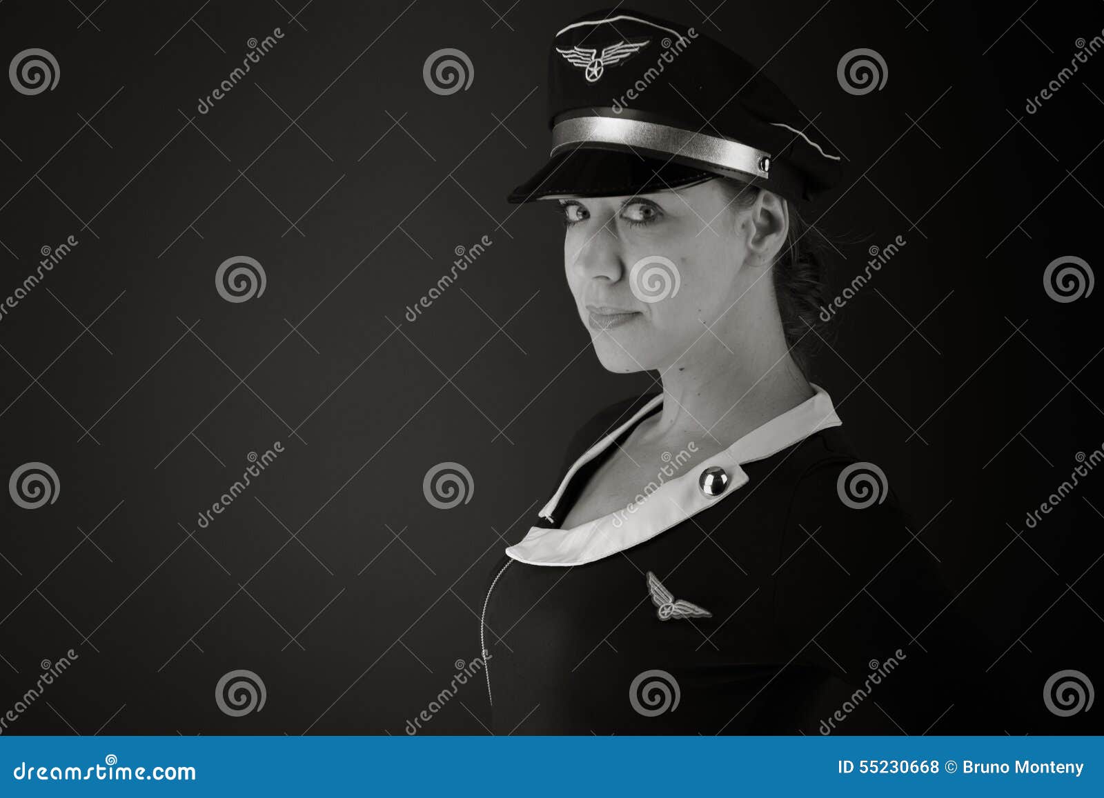 Model Isolated on Plain Background Back Turning Stock Photo - Image of ...