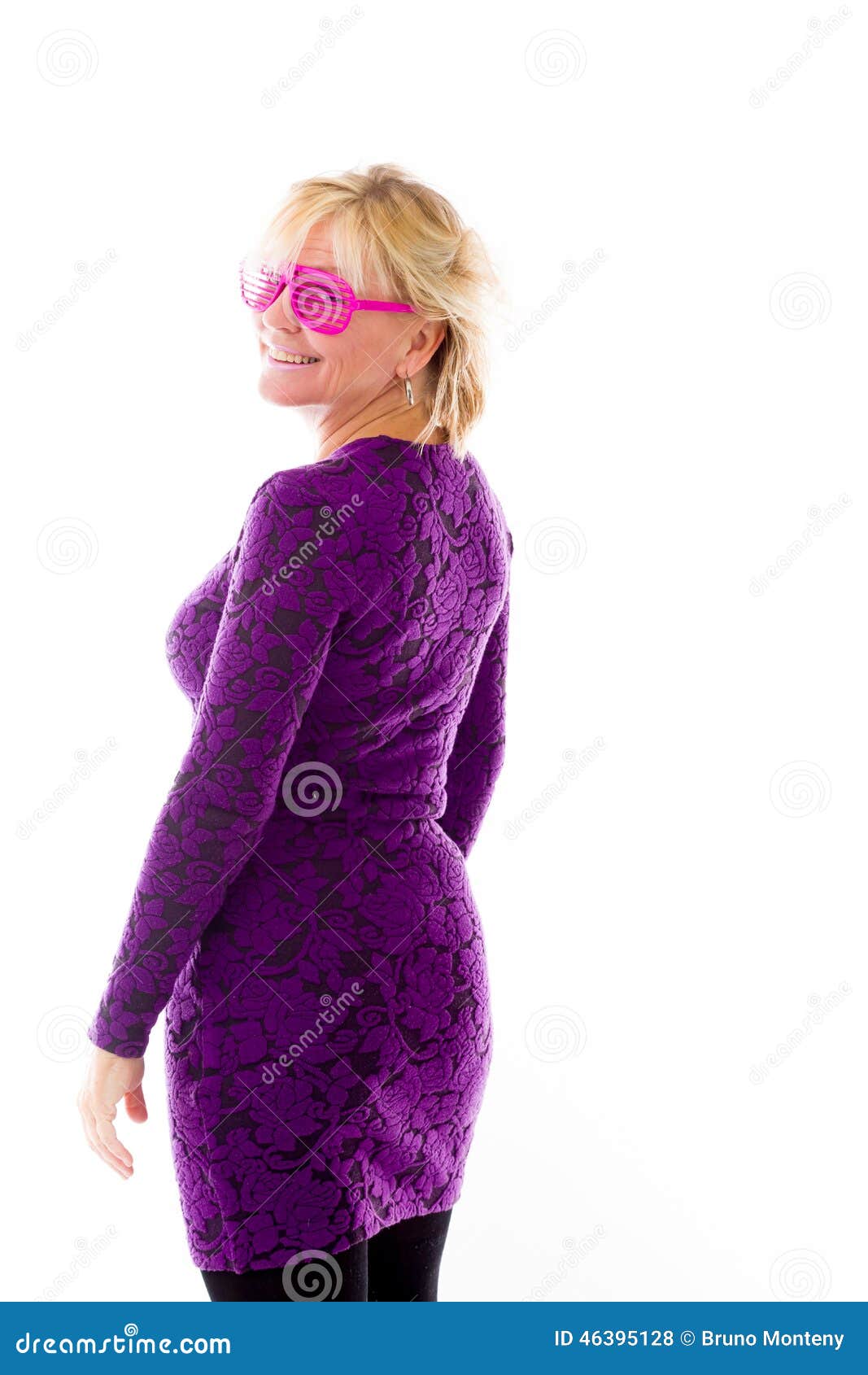 Model Isolated on Plain Background Back Turning Stock Photo - Image of ...