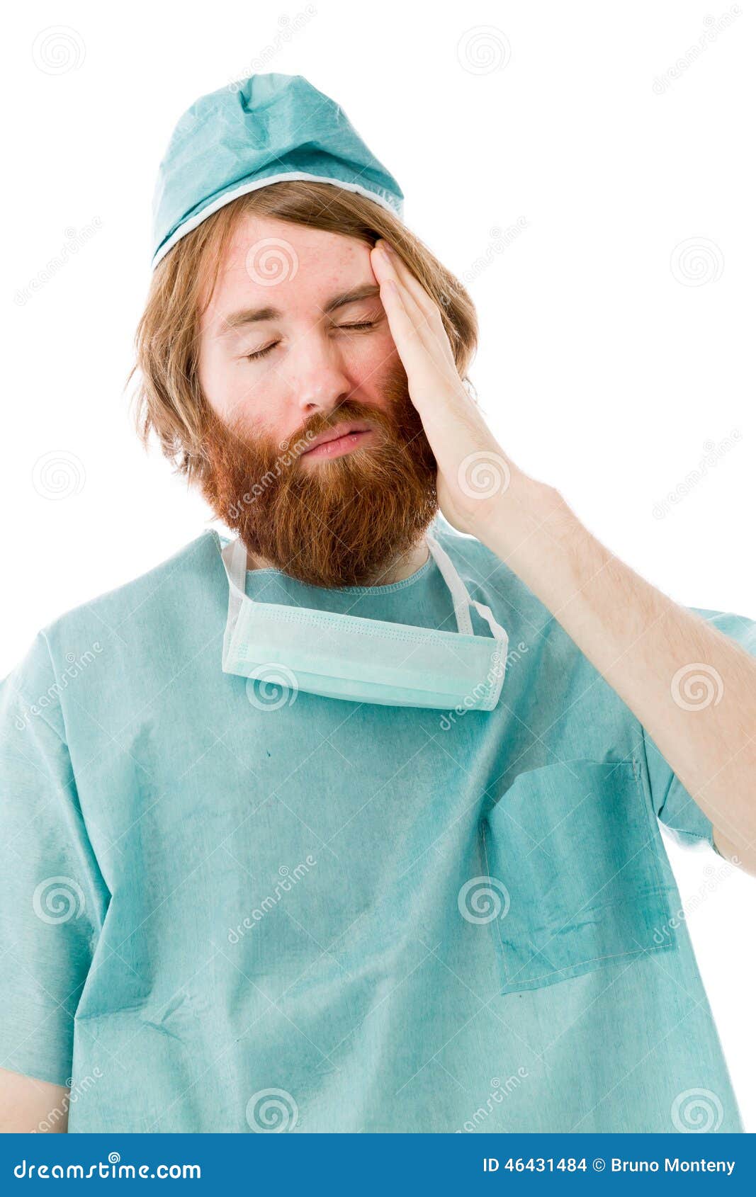 Model Isolated on Plain Background Confused Stock Photo - Image of ...