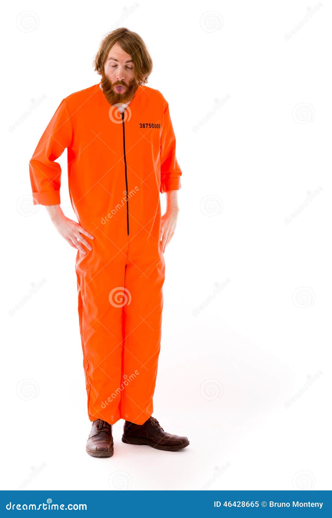 Model Isolated on Plain Background Face Looks Sick Stock Image - Image ...