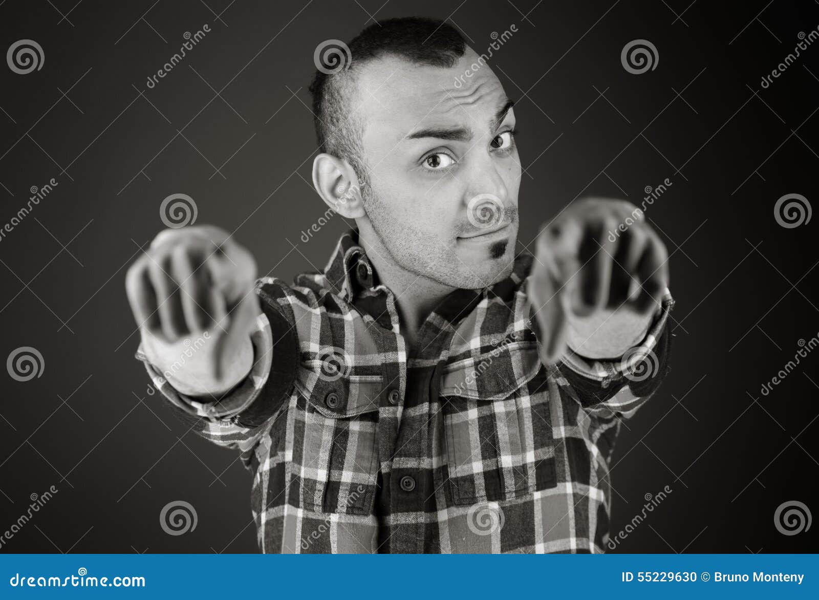 Model Isolated on Plain Background Fingers Stock Photo - Image of ...