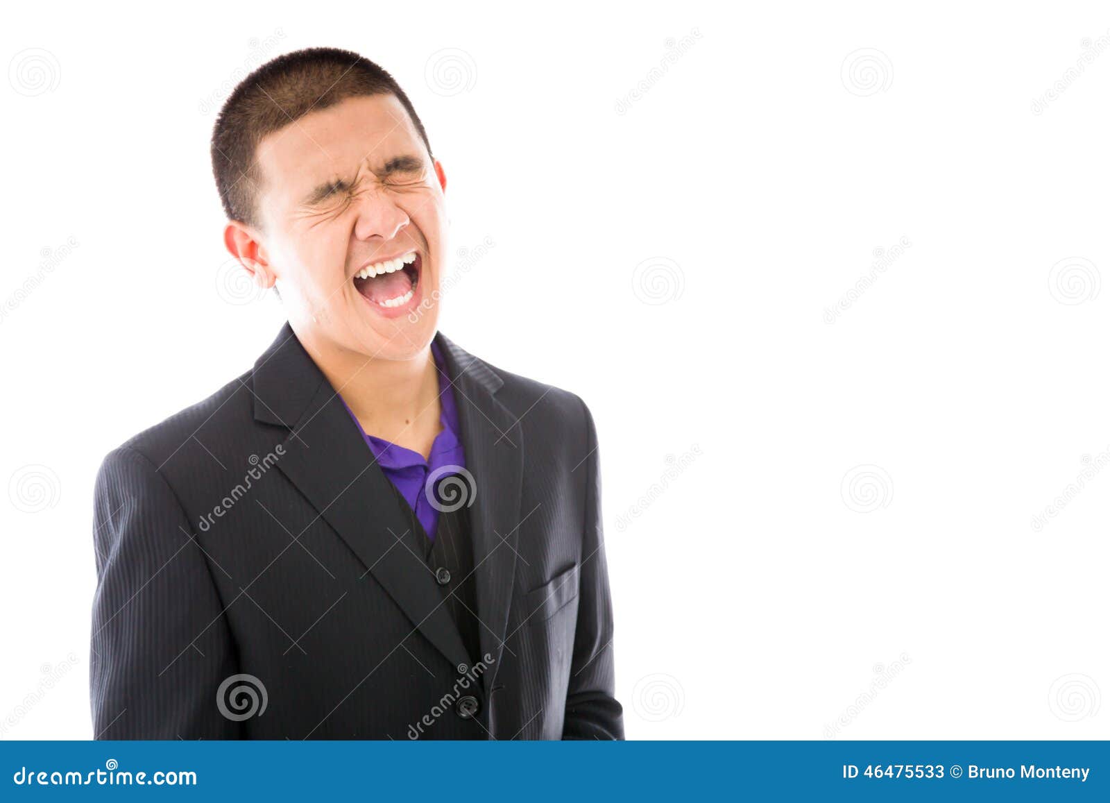 Model Isolated on Plain Background Furious Stock Image - Image of ...