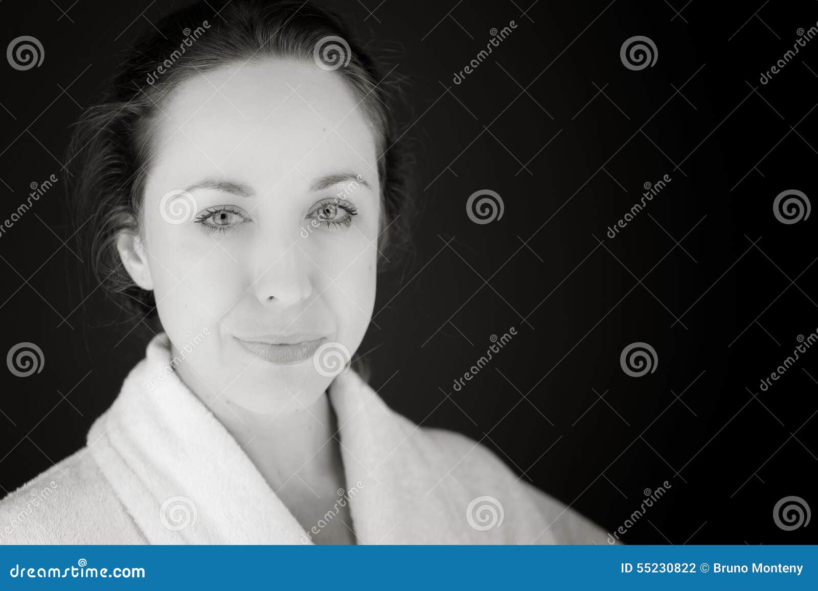 Model Isolated on Plain Background Happy Smiling Stock Photo - Image of ...