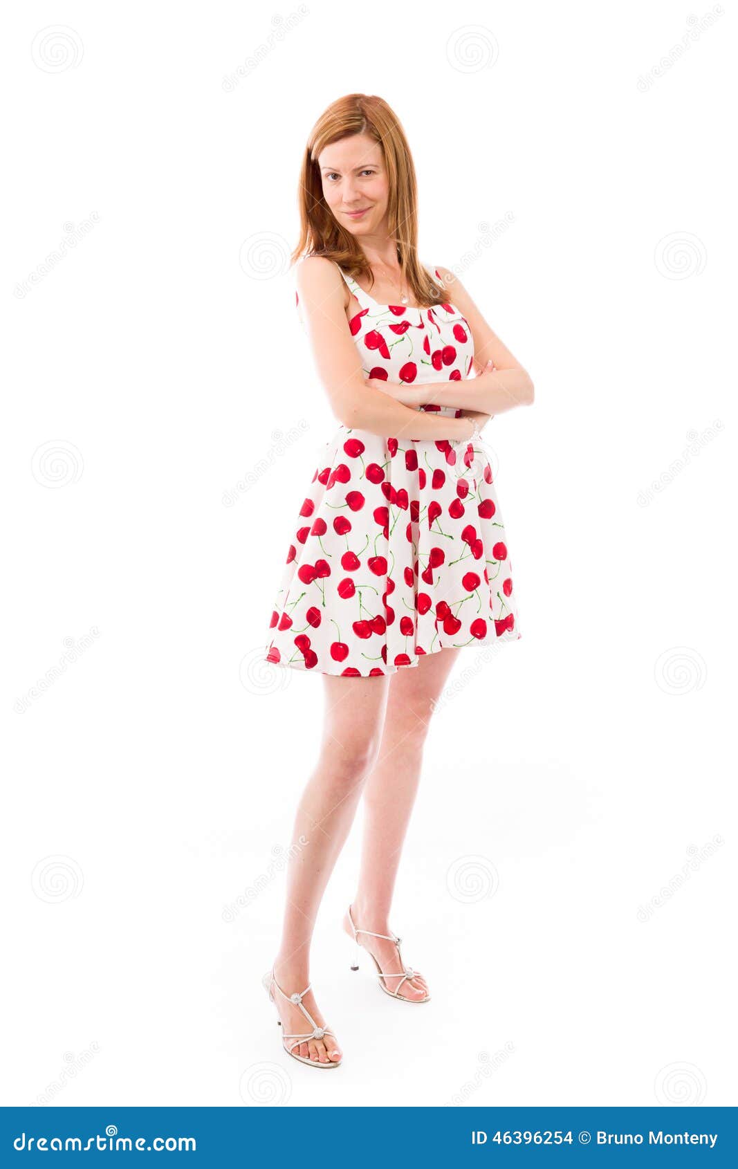 Model Isolated on Plain Background Happy Smiling Stock Photo - Image of ...