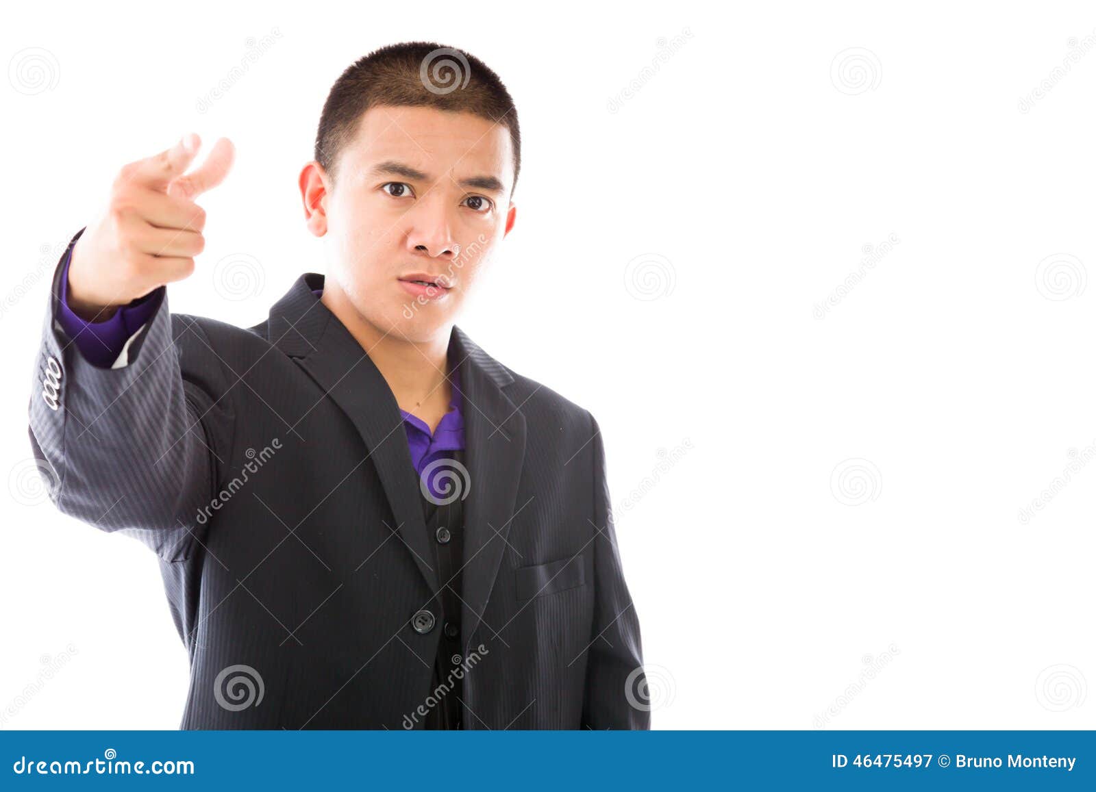 Model Isolated on Plain Background Nagging Stock Image - Image of ...