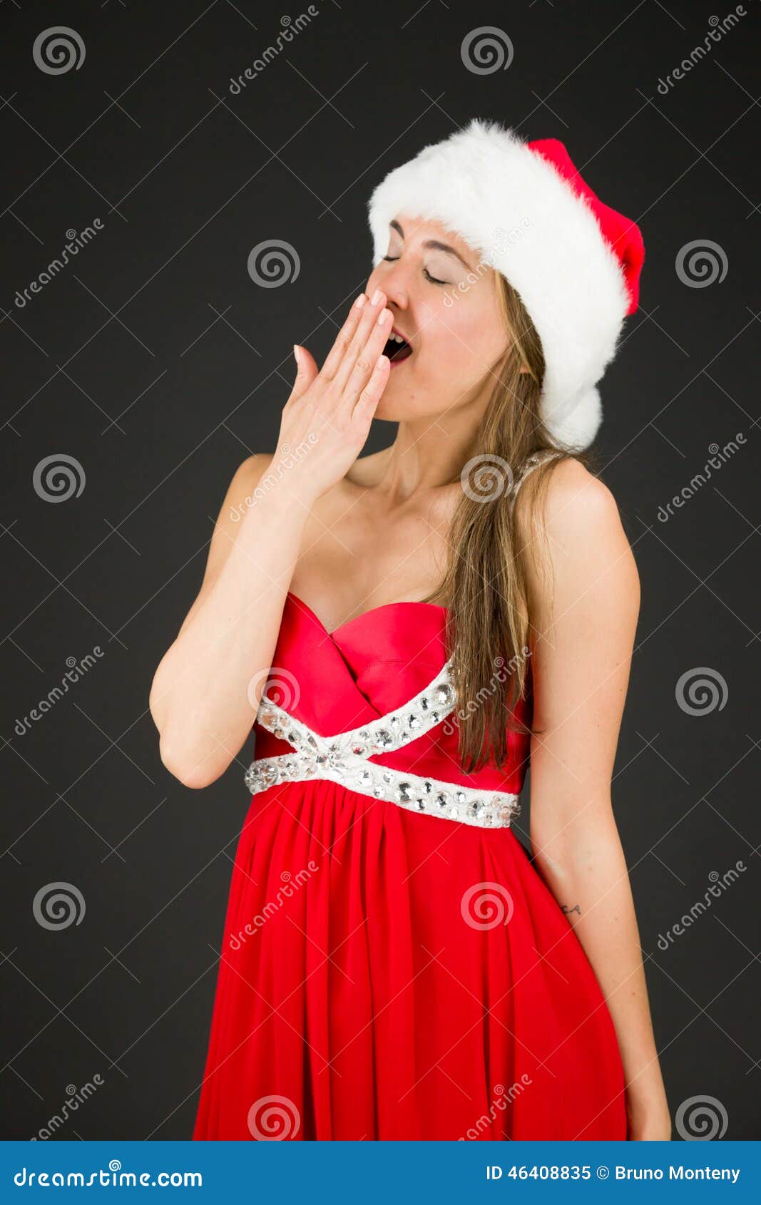 Model Isolated on Plain Background Tired Bored Stock Image - Image of ...