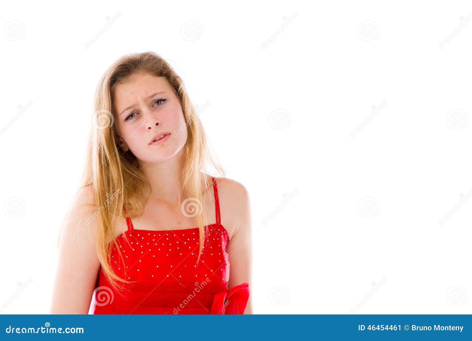 Model Isolated on Plain Background Upset Angry Stock Image - Image of ...
