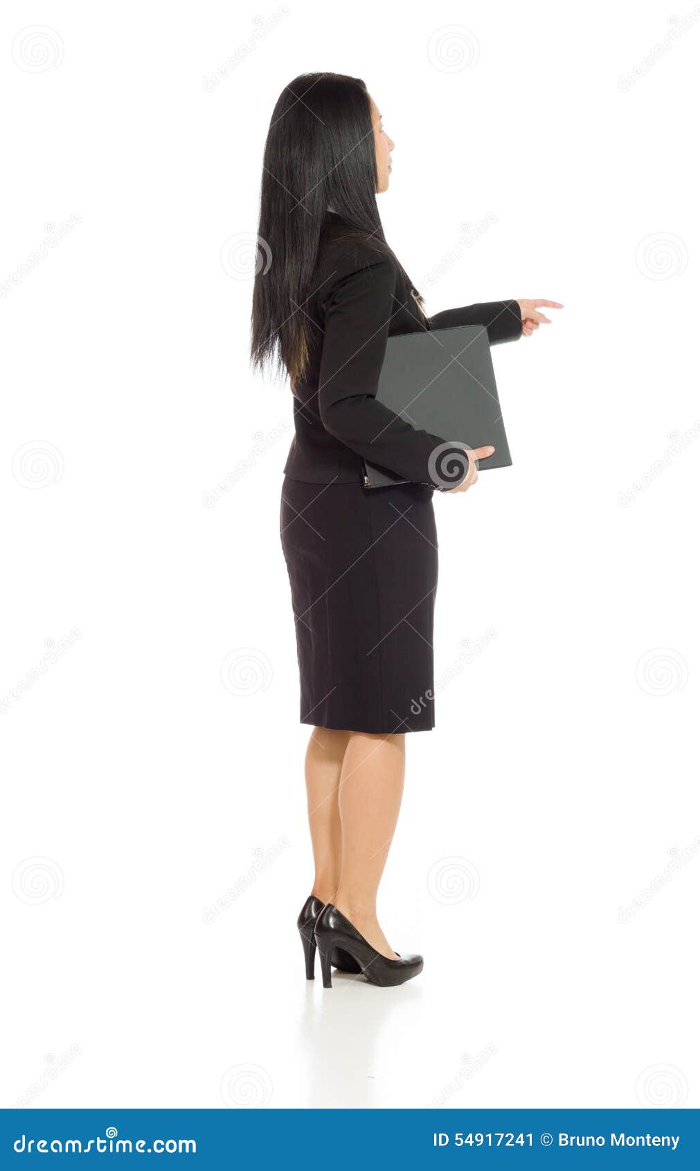 Model isolated pointing stock image. Image of female - 54917241