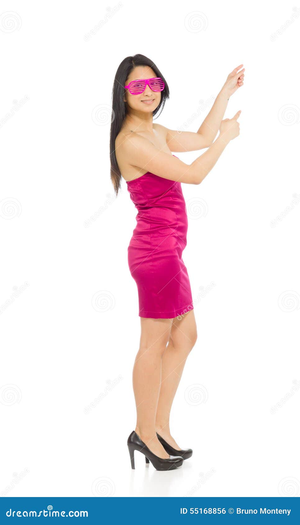 Model isolated pointing stock photo. Image of people - 55168856