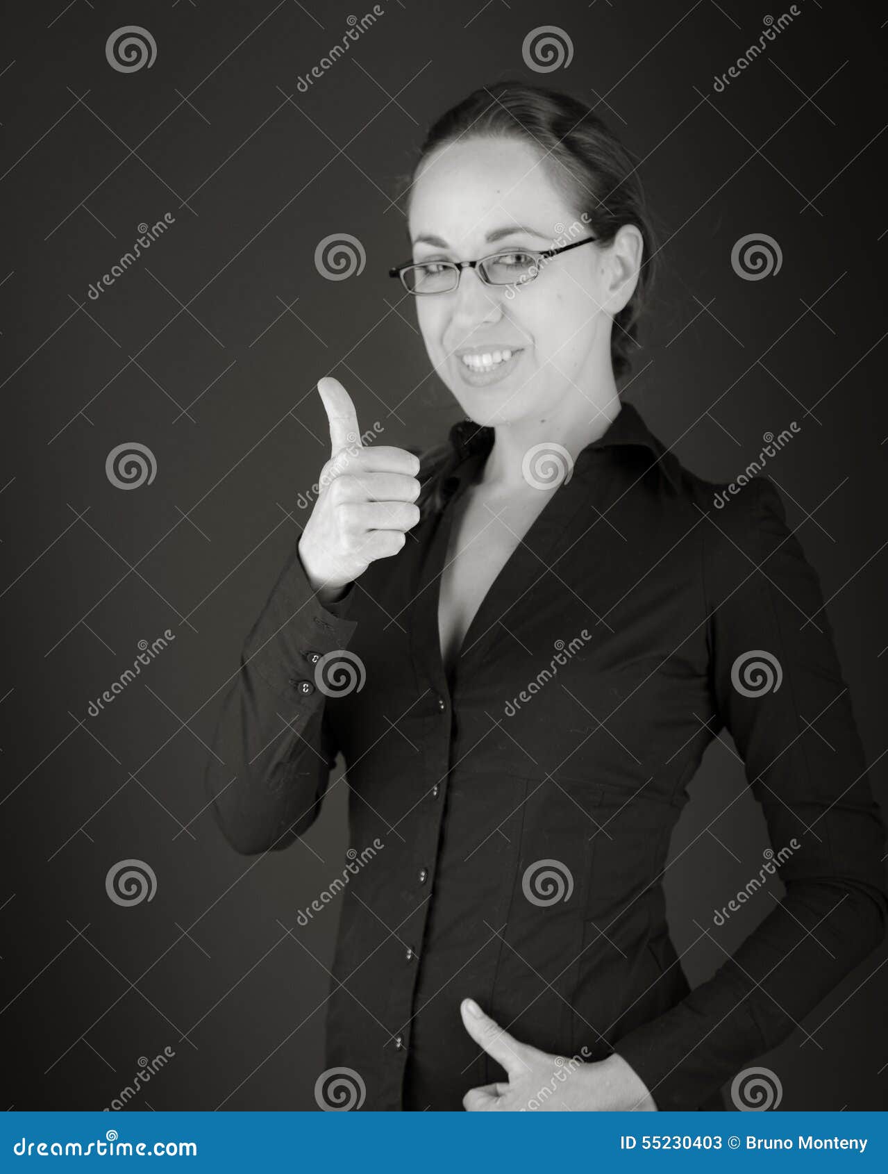 Model Isolated Positive Attitude Thumbs Up Stock Image - Image of ...