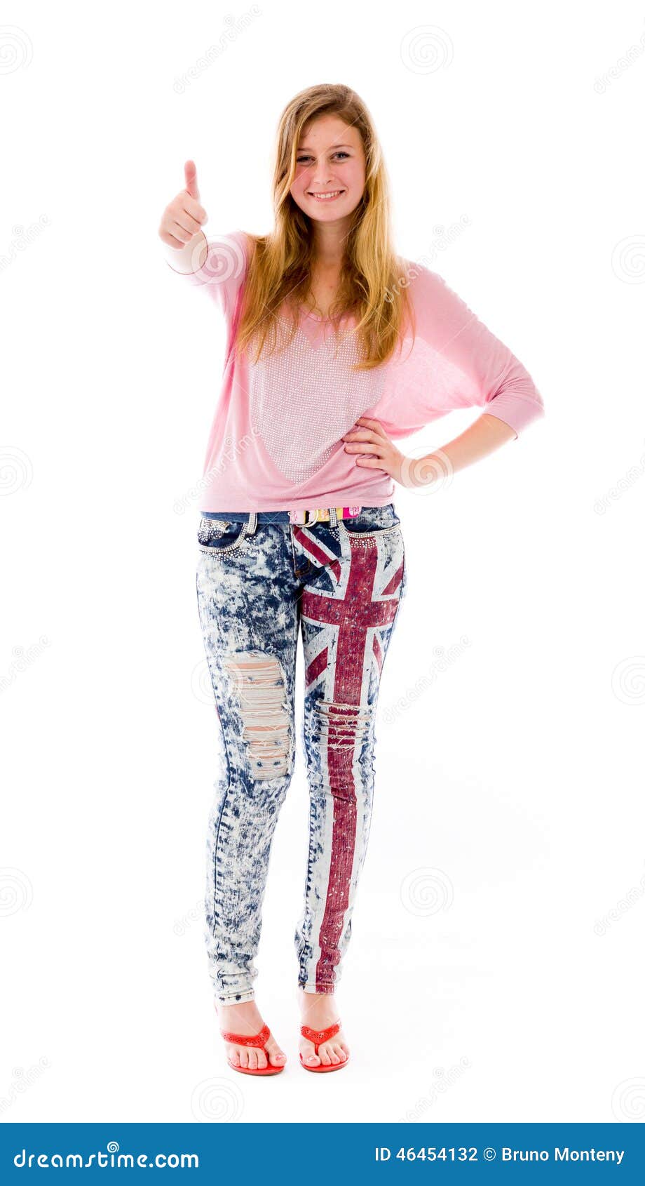 Model Isolated Positive Attitude Thumbs Up Stock Photo - Image of pride ...