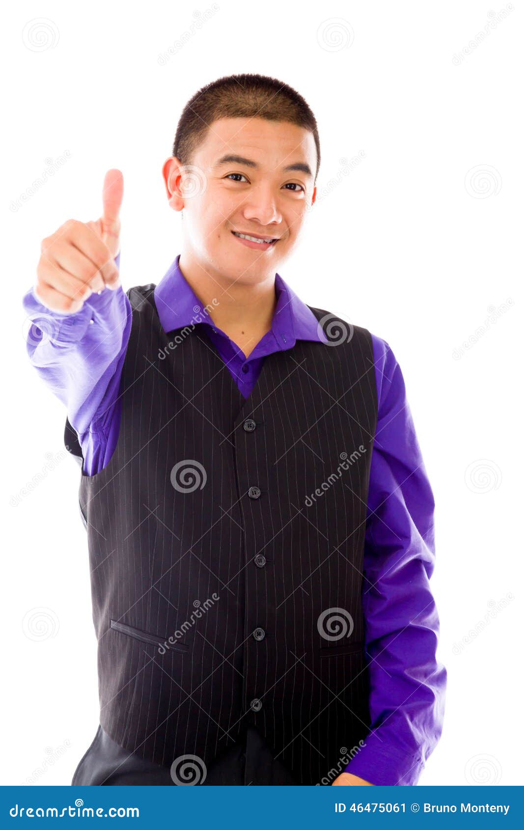 Model Isolated Positive Attitude Thumbs Up Stock Image - Image of model ...