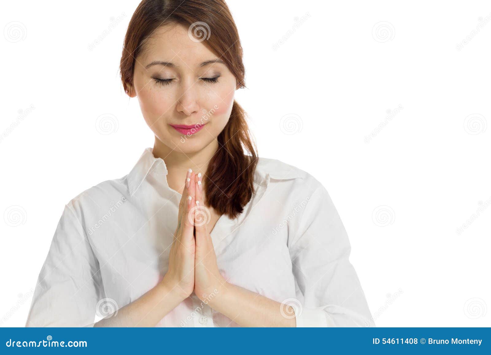 Model isolated praying stock photo. Image of prayer, praying - 54611408