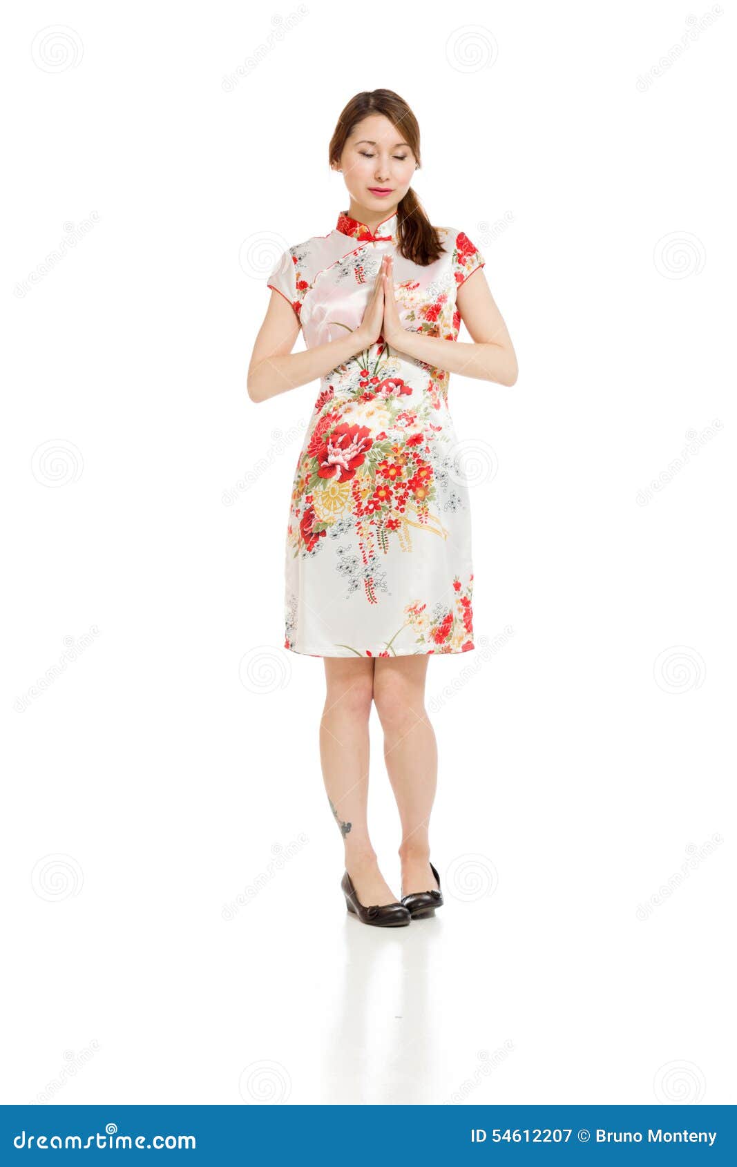 Model isolated praying stock image. Image of girl, religion - 54612207