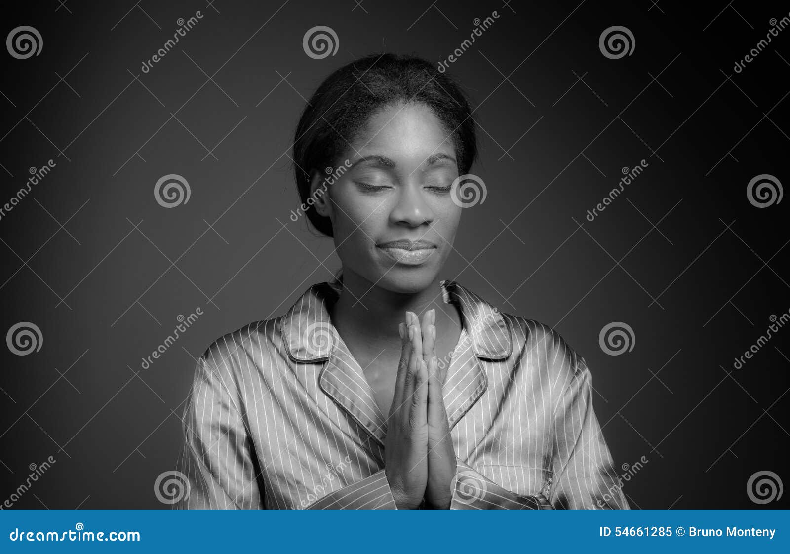 Model isolated praying stock image. Image of sleeping - 54661285
