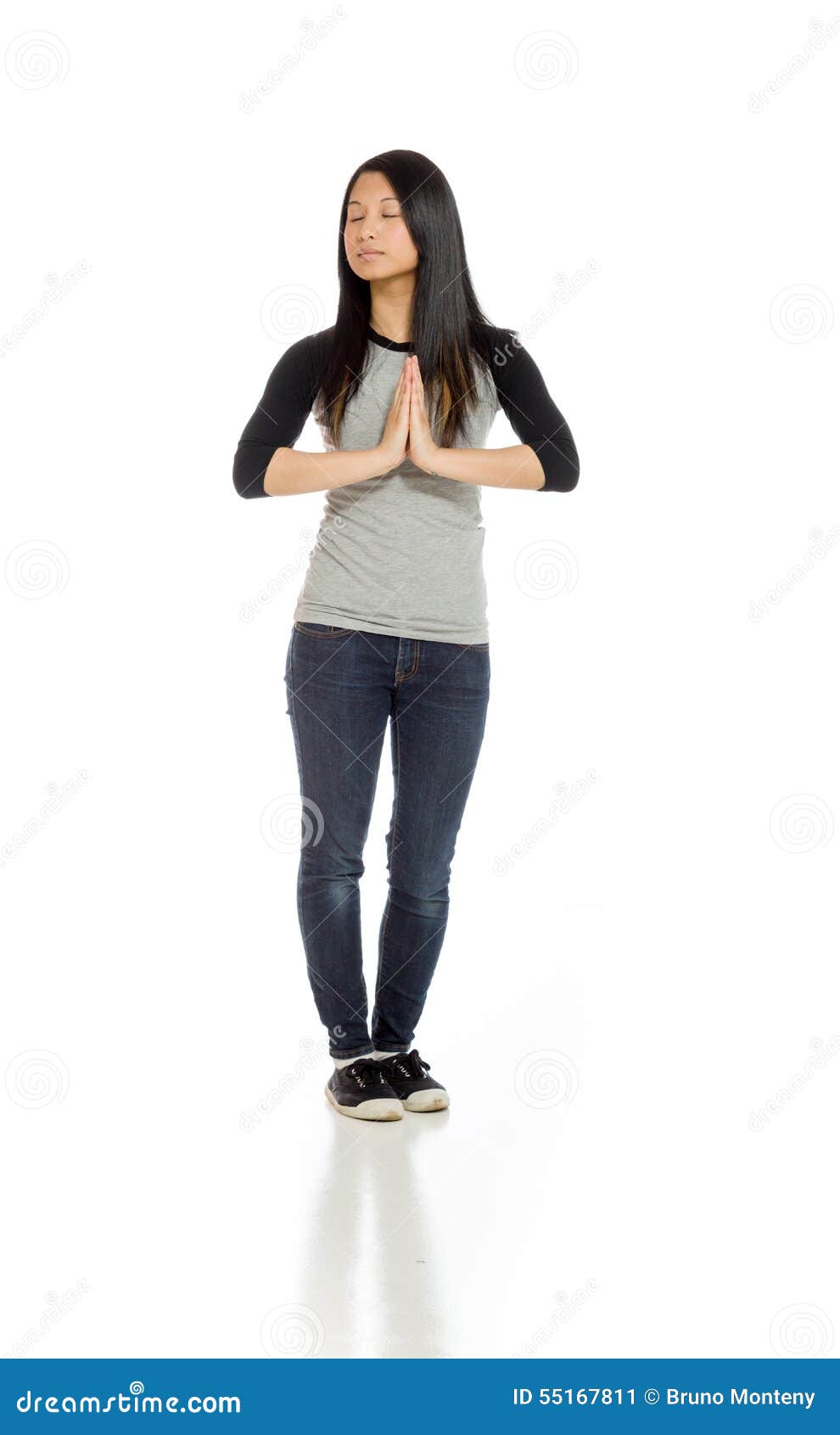 Model isolated praying stock image. Image of person, adult - 55167811