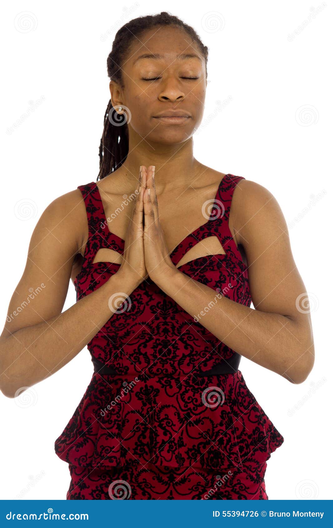 Model isolated praying stock photo. Image of beautiful - 55394726