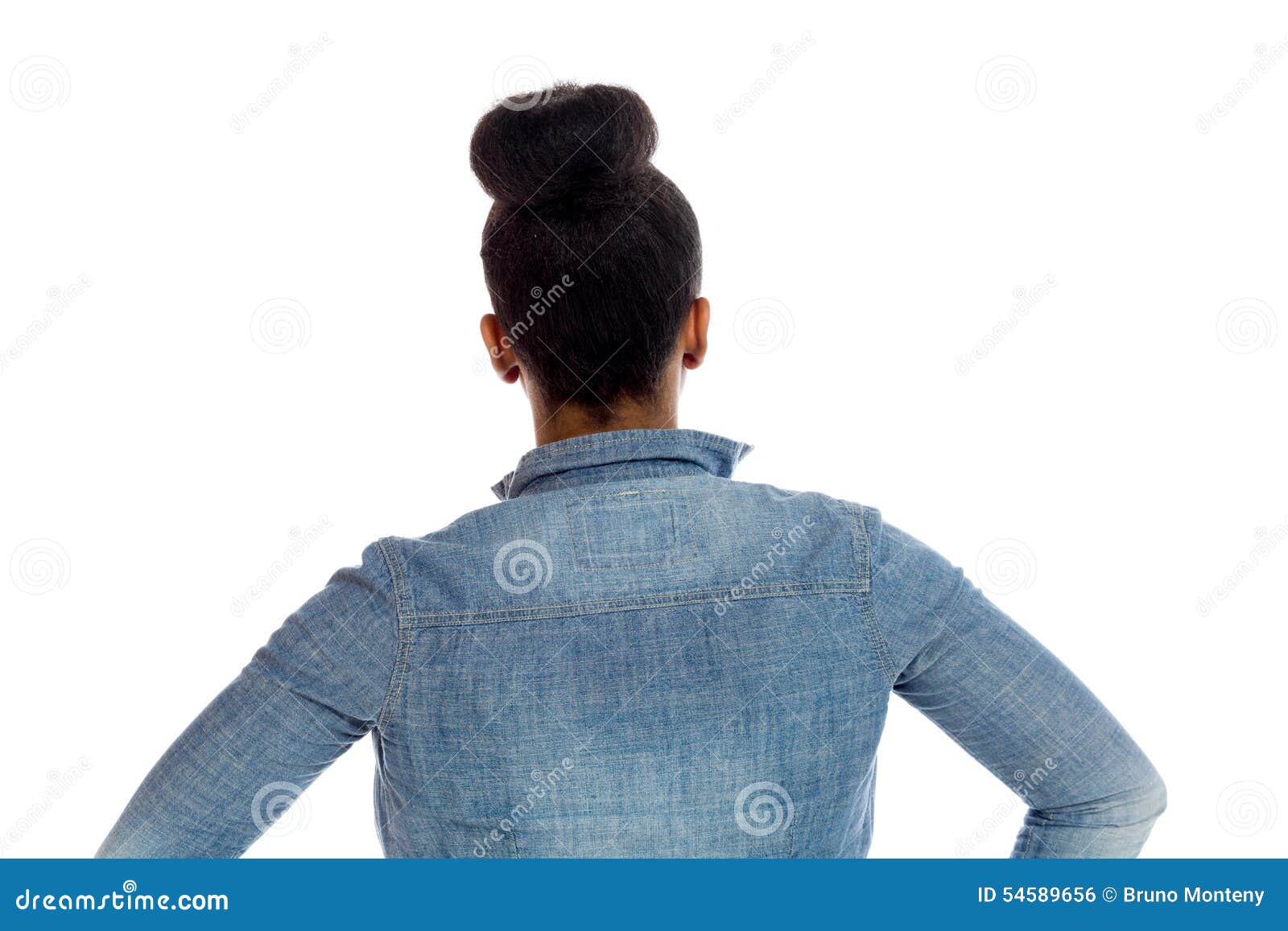 Model Isolated Showing Her Back Stock Photo - Image of beautiful, cute ...