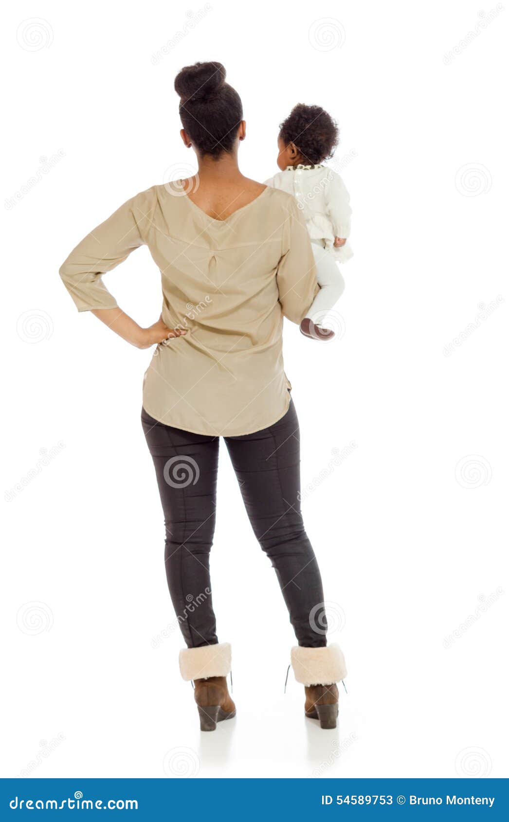 Model Isolated Showing Her Back Stock Image - Image of adult, child ...
