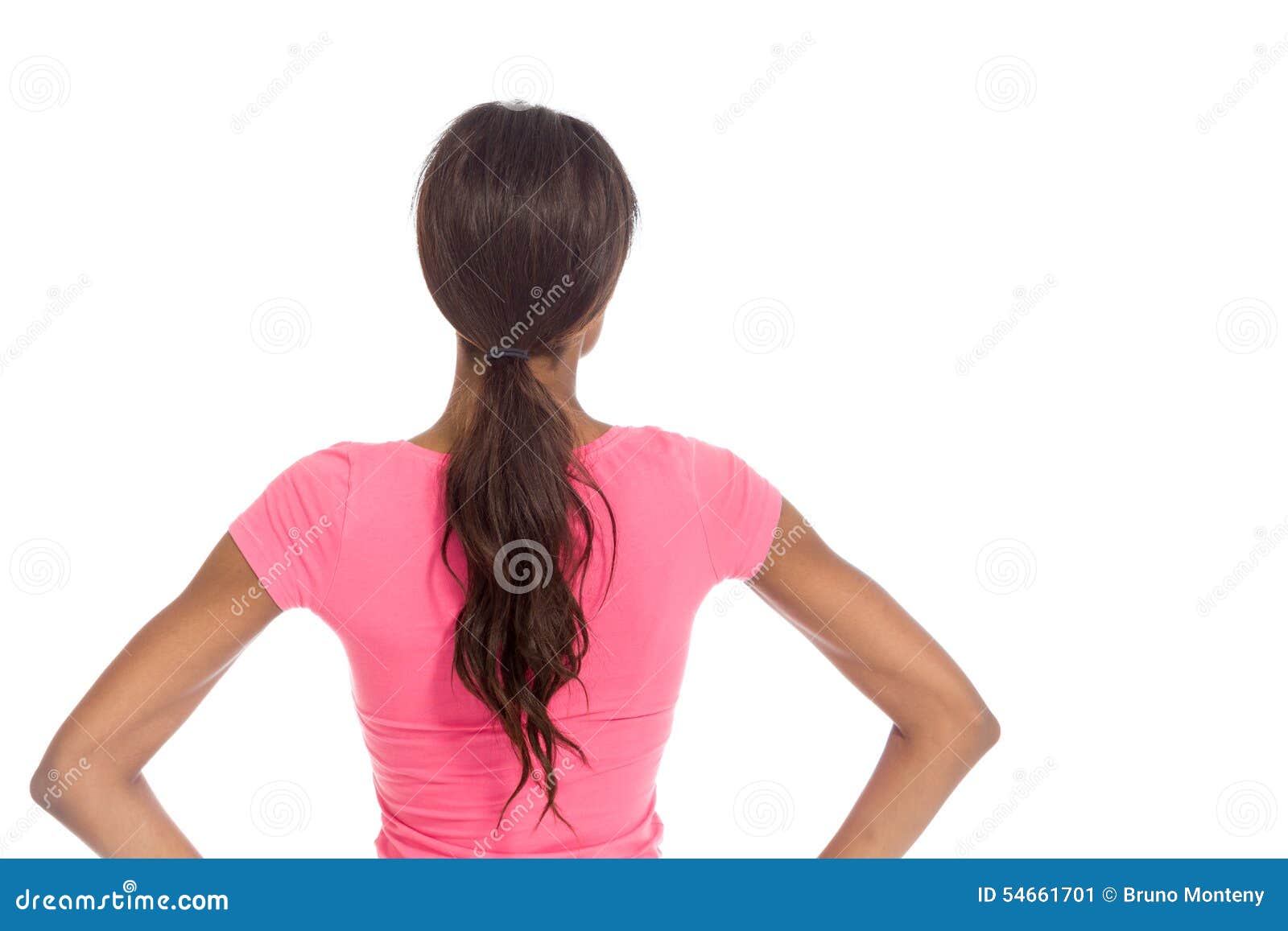 Model Isolated Showing Her Back Stock Image - Image of hips, looking ...