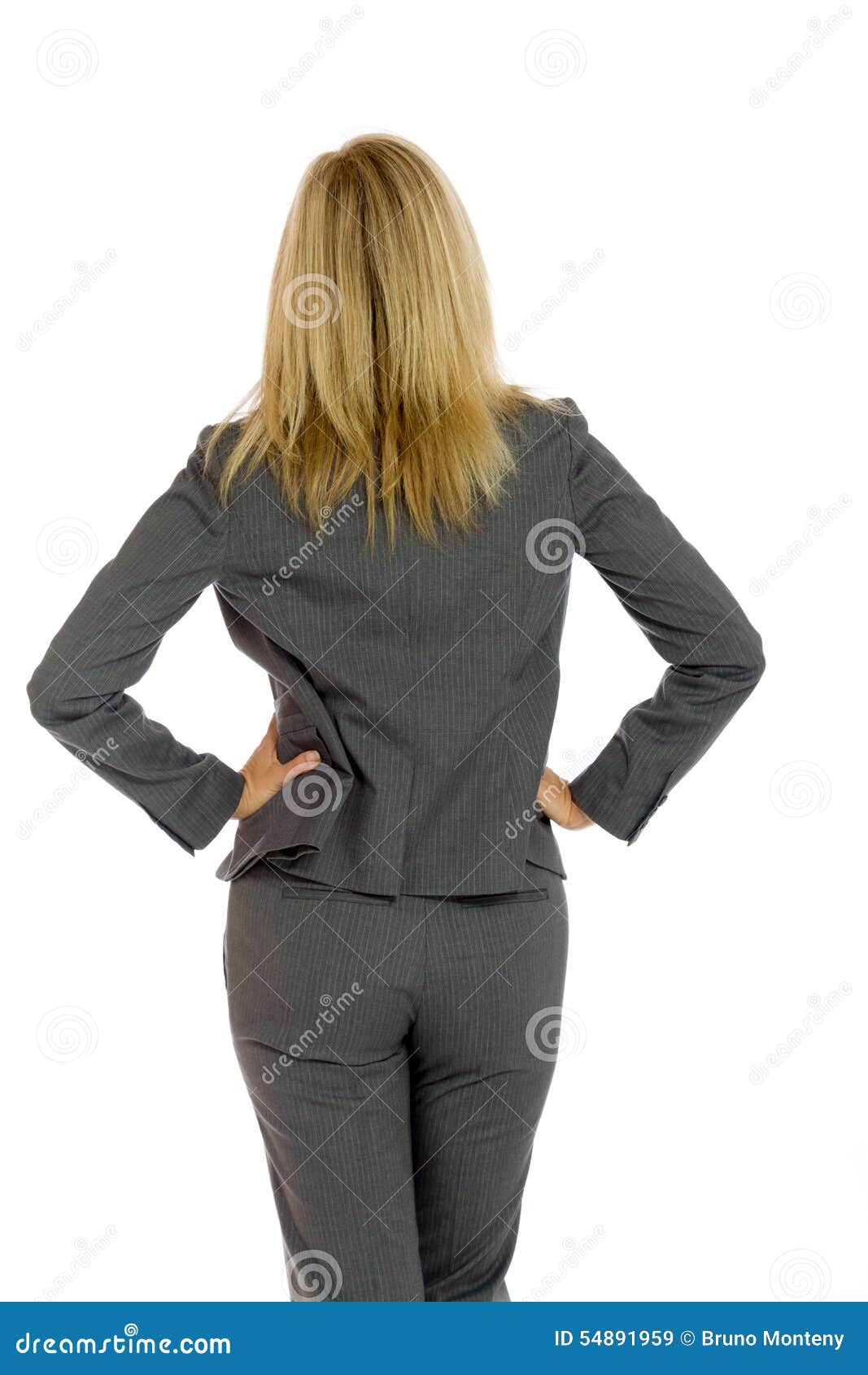 Model Isolated Showing Her Back Stock Image - Image of adult, female ...