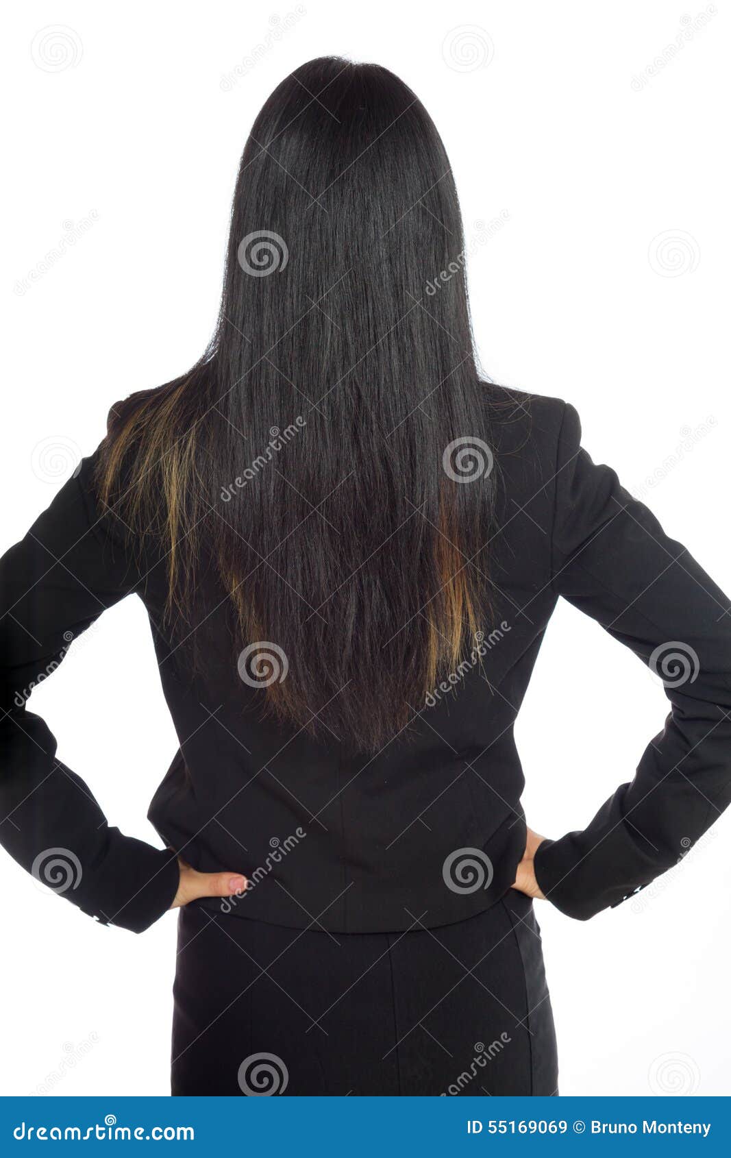 Model Isolated Showing Her Back Stock Image - Image of girl, female ...