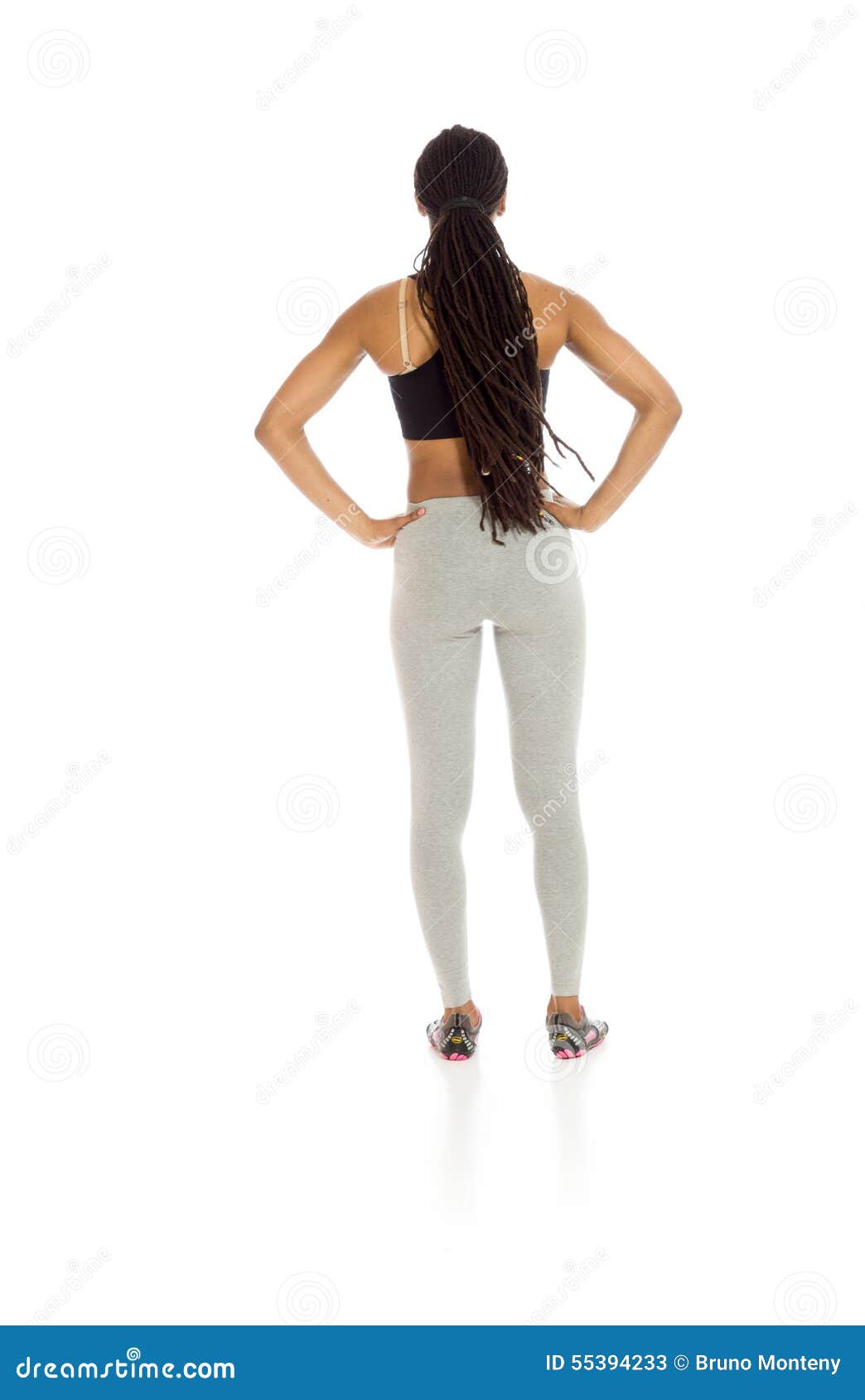 Model Isolated Showing Her Back Stock Image - Image of standing, female ...
